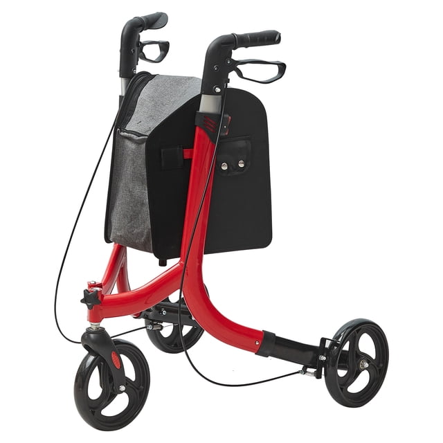 KFFKFF Three-Wheeled Senior Walker,Aluminum Lightweight Collapsible ...