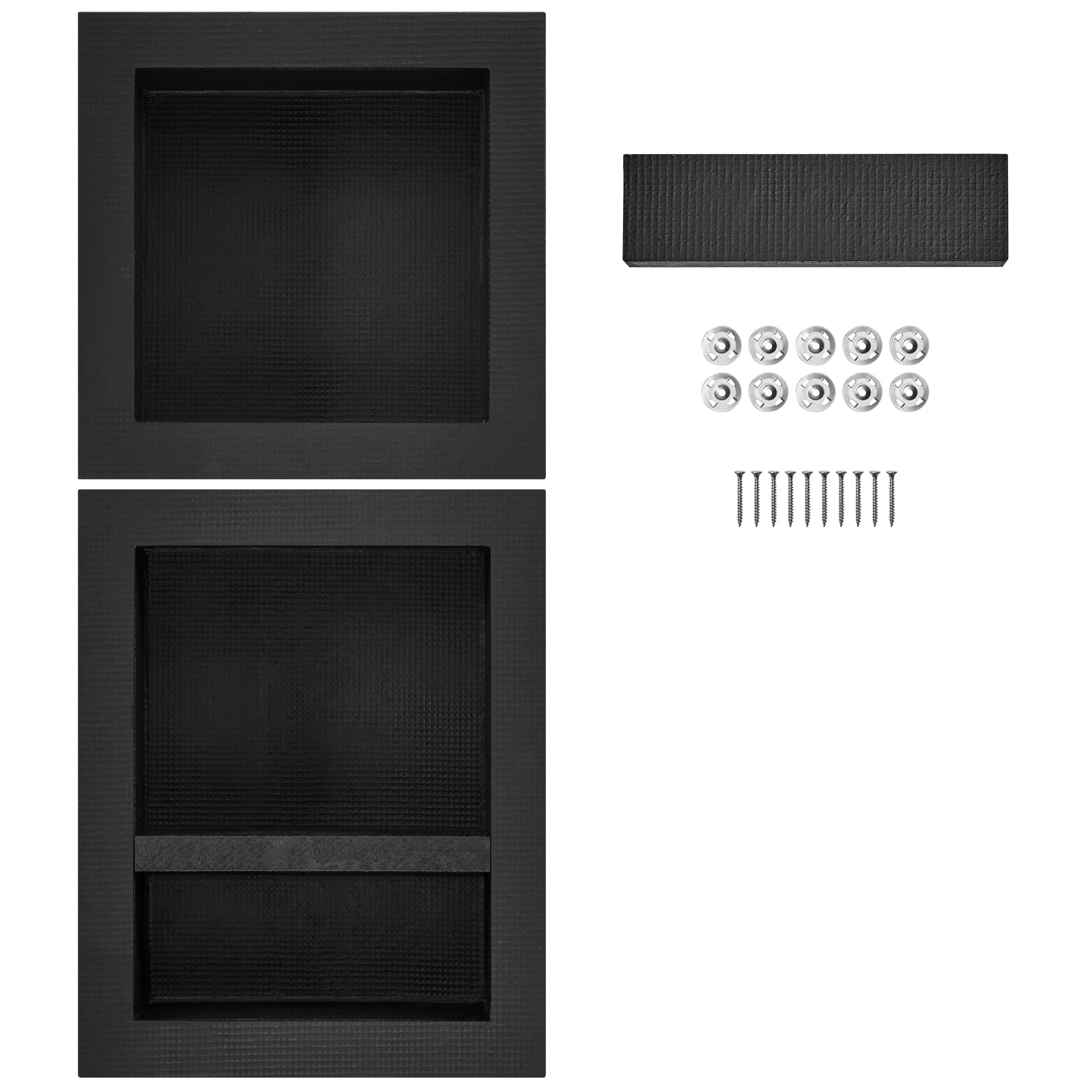 KFFKFF Tile-Ready Shower Niche, 16" x 16" & 16" x 20", Triple Shelf ...