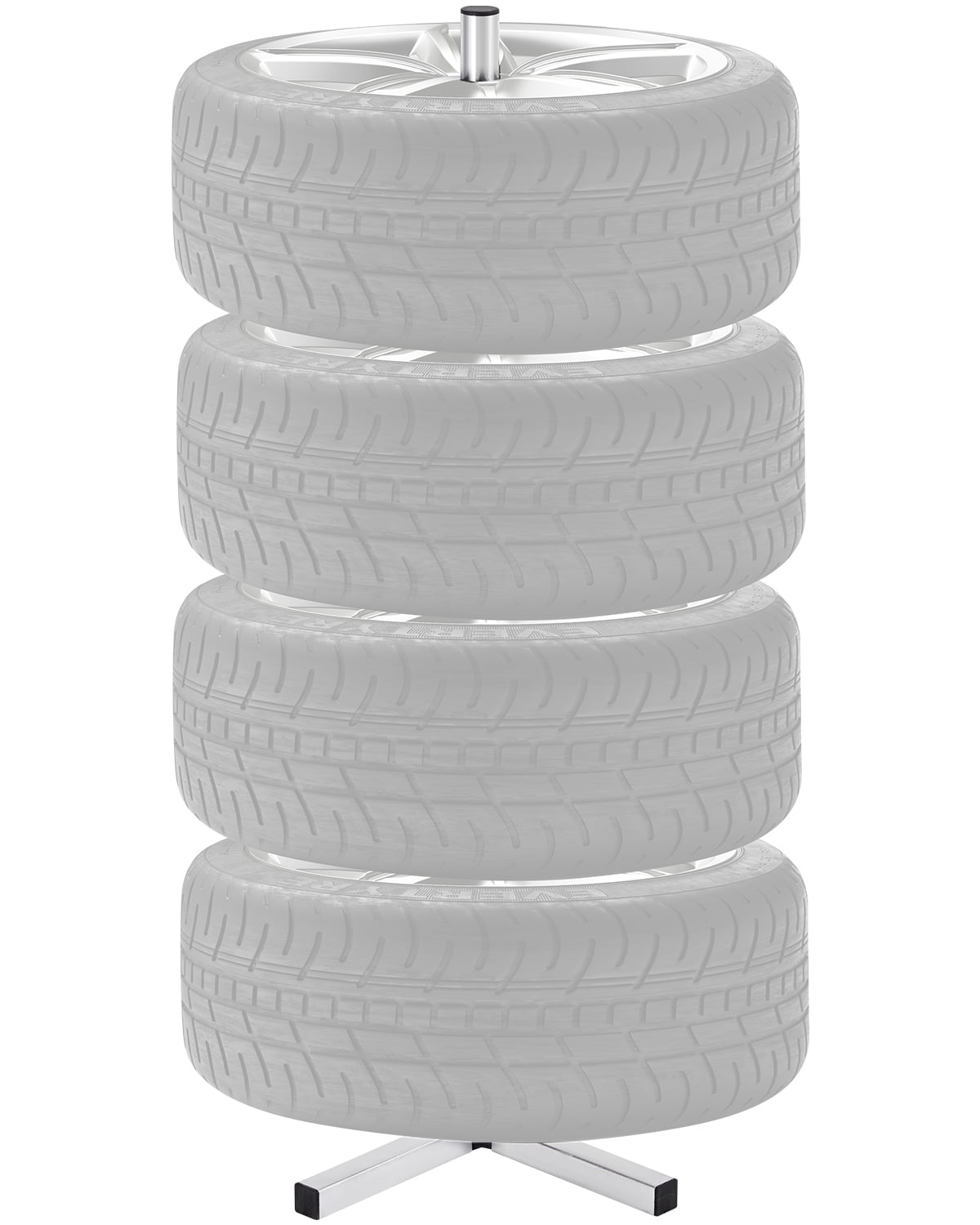 KFFKFF Tire Organizing Rack, Robust Steel Tire Stand for 4 Tires with ...