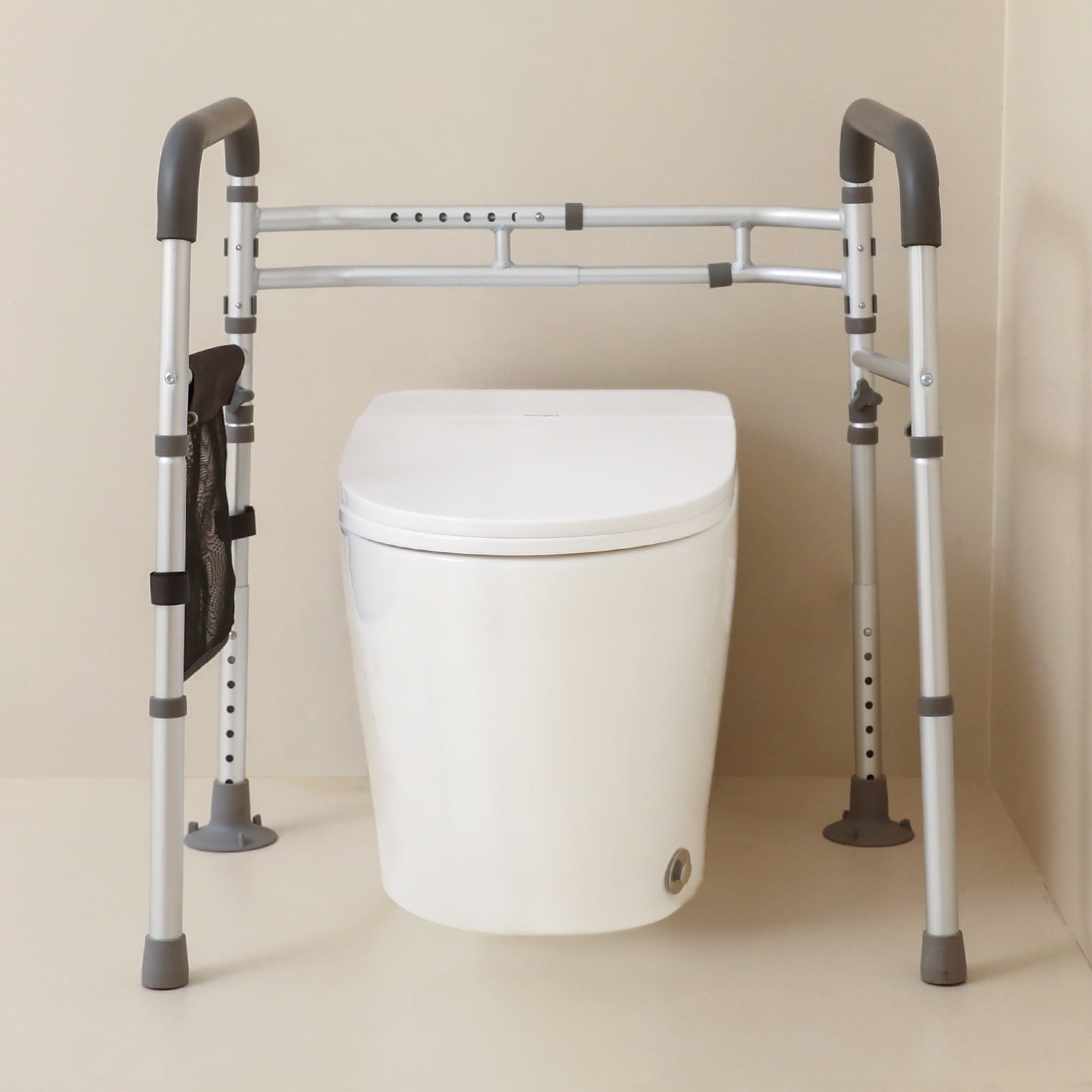 KFFKFF Toilet Safety Rail for Elderly and Handicap, Collapsible Seat ...