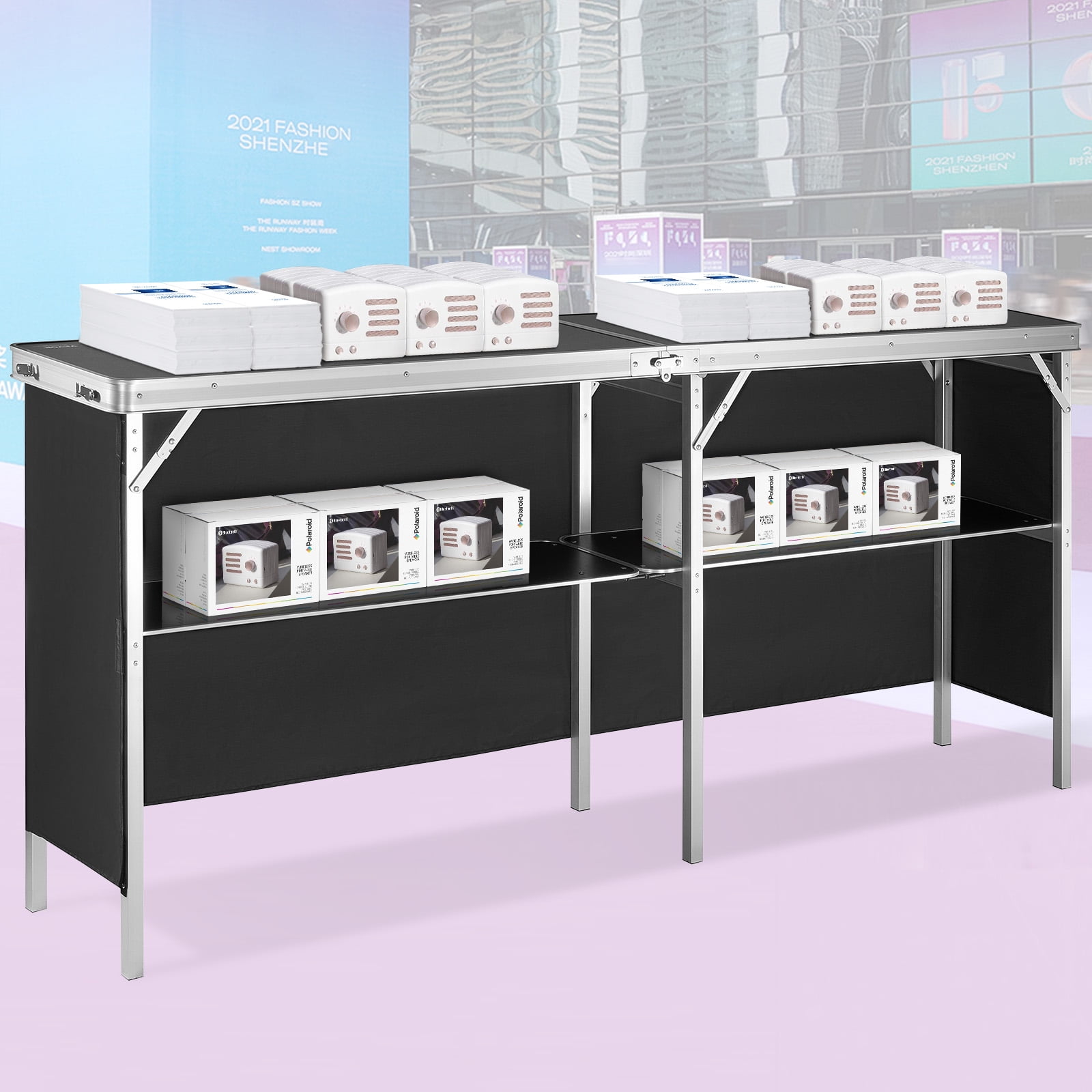 KFFKFF Trade Show Display Podium Table Counter Stand 77.95"x15.16"x34 ...