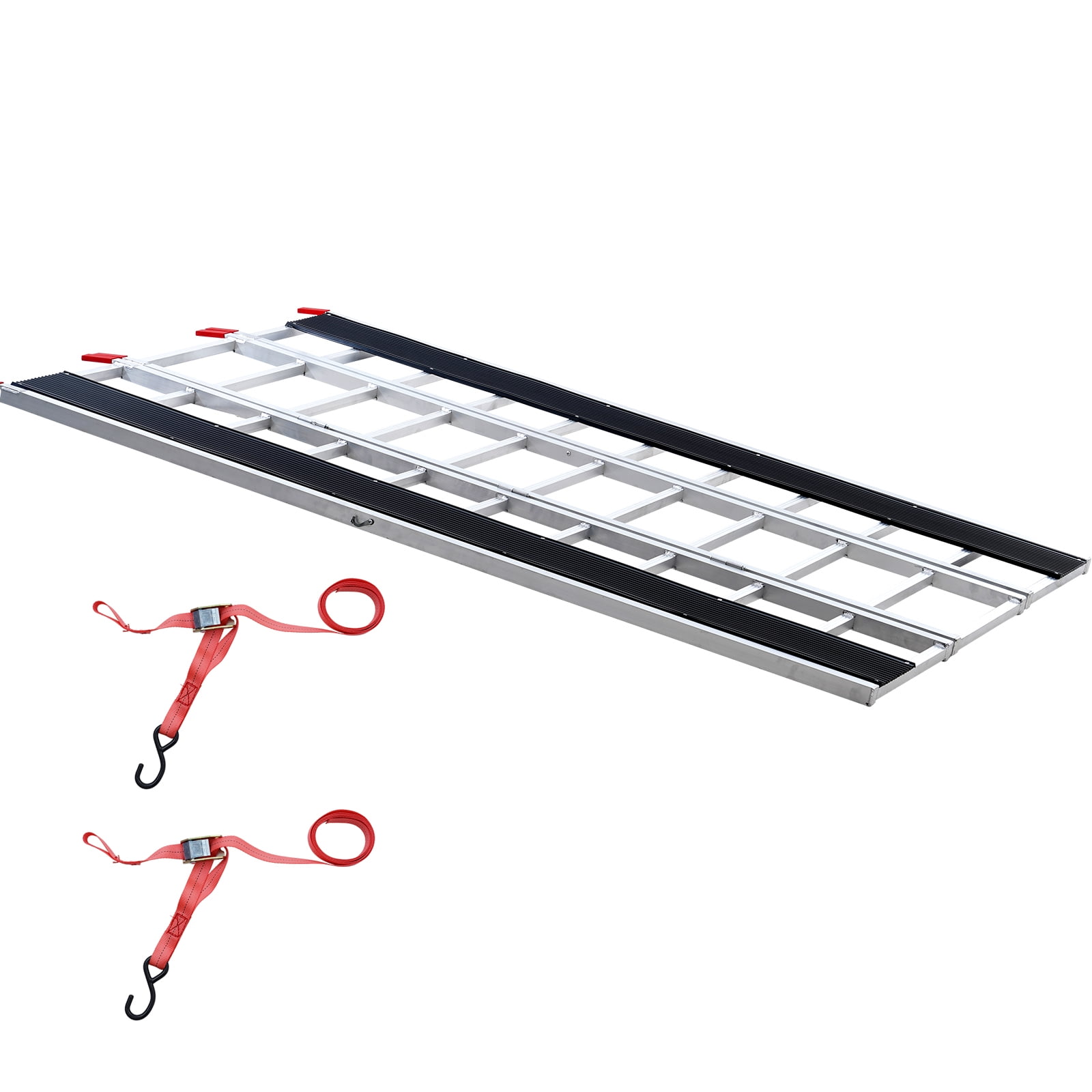KFFKFF Tri-Fold Aluminum Loading Ramp, 85 x 54 in, Non-Slip Surface ...
