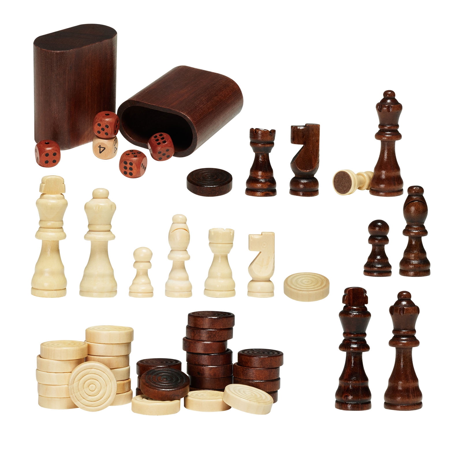 KFFKFF Trio Board Game Table, 18 Inch Superior Wood Crafted Table, All ...