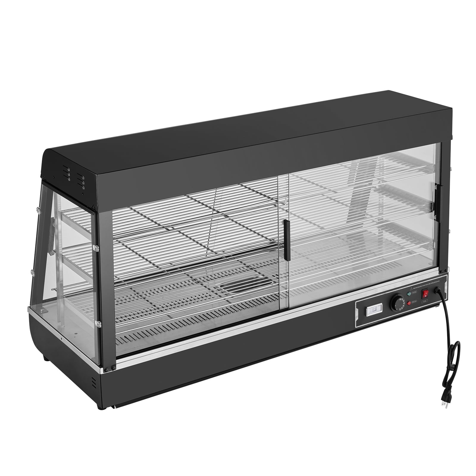 KFFKFF Triple-Layer Commercial Food Heating Showcase, 1500W Illuminated ...