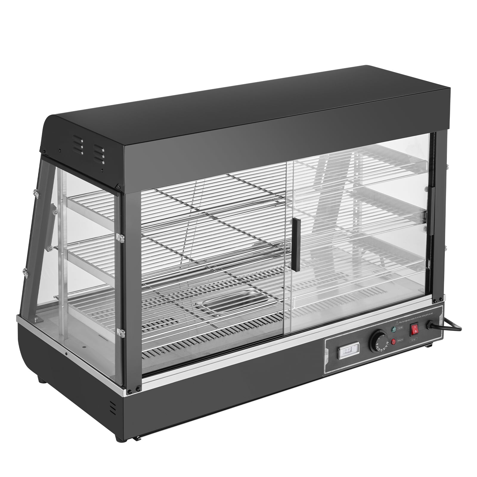 KFFKFF Triple-Layer Commercial Food Heating Showcase, 1500W Illuminated ...