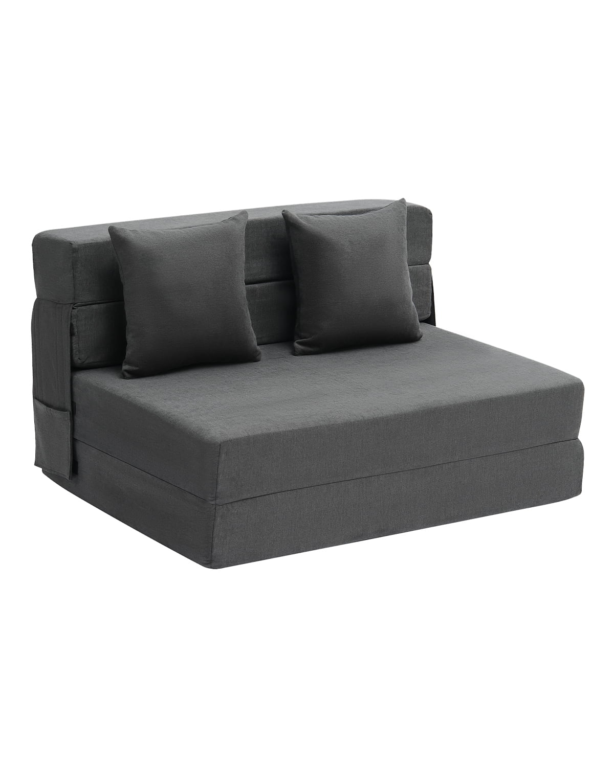 KFFKFF Twin Sofa Bed, Trio Function Couch Bed with Pair of Cushions and ...
