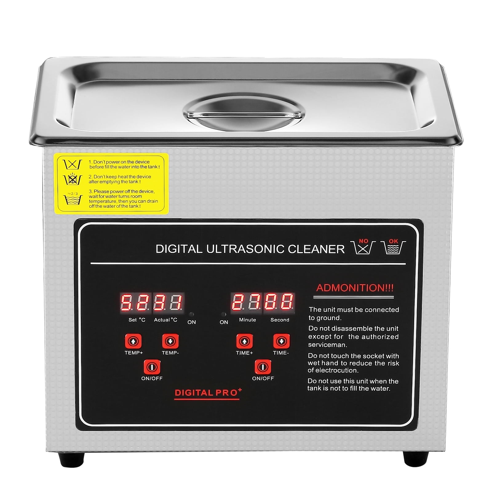 KFFKFF Ultrasonic Cleaning Device with Programmable Timer & Warming ...