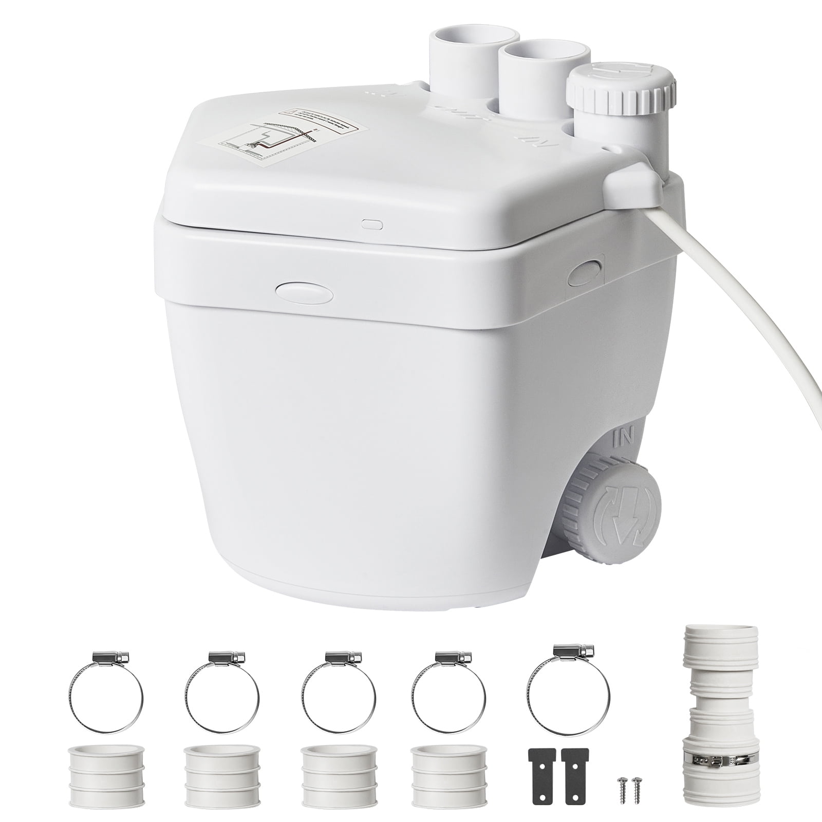 KFFKFF Under-Sink Sump Pump System, 1/3 HP, 120-Volt, 1750 GPH Flow, 18 ...