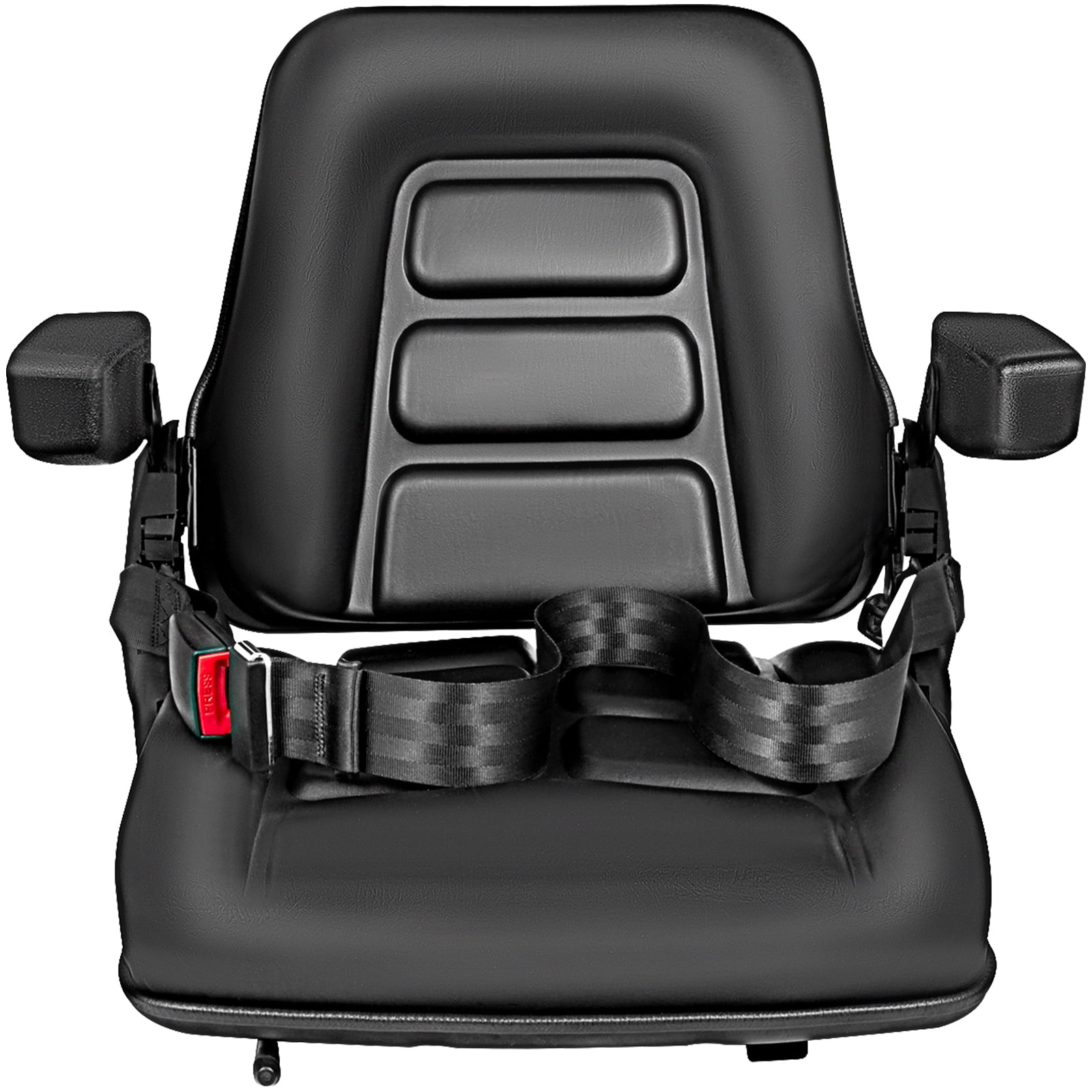 KFFKFF Universal Collapsible Forklift Seat with Pull-Out Safety Strap ...