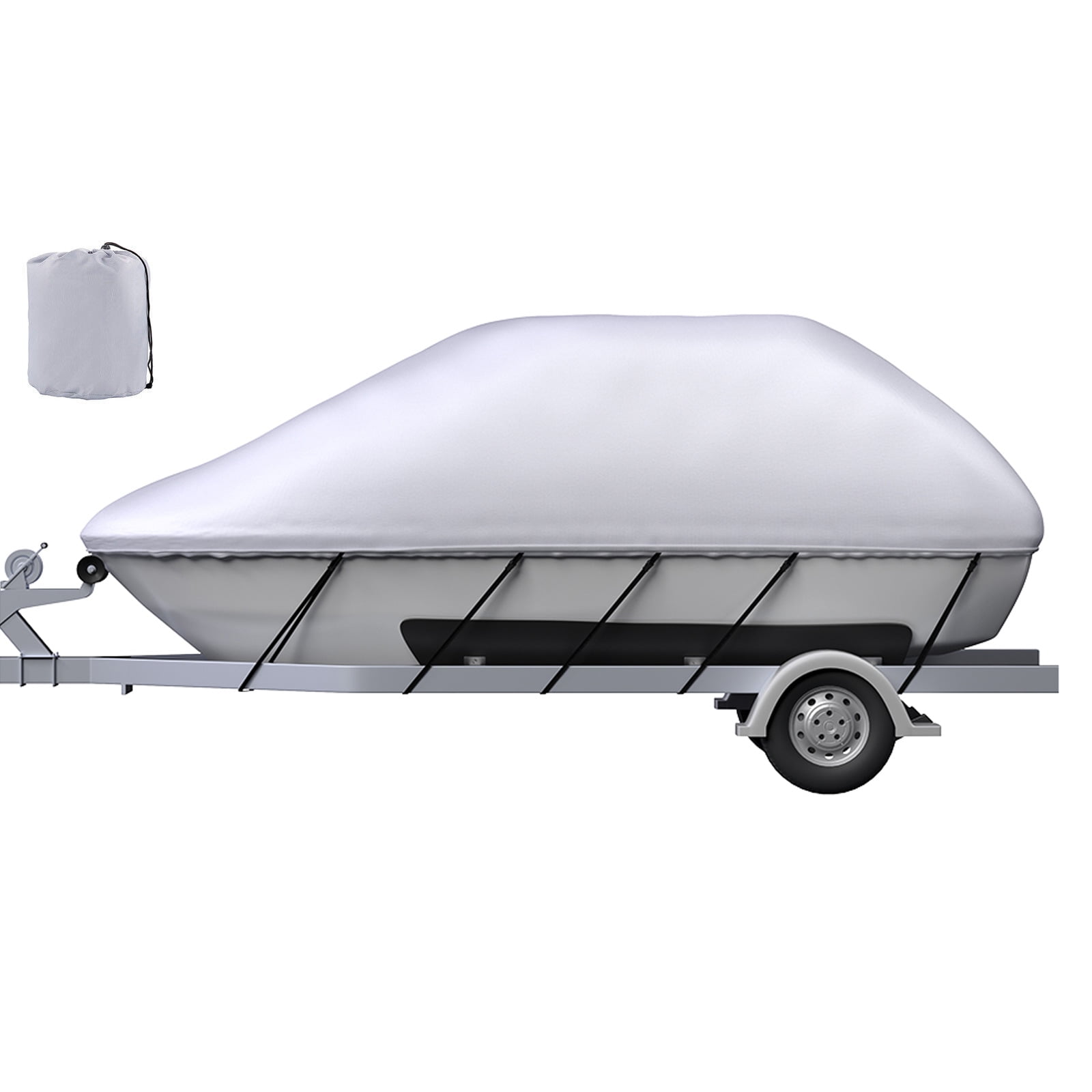 KFFKFF V-Hull Boat Cover 20-22 ft Trailerable Marine Grade Waterproof ...