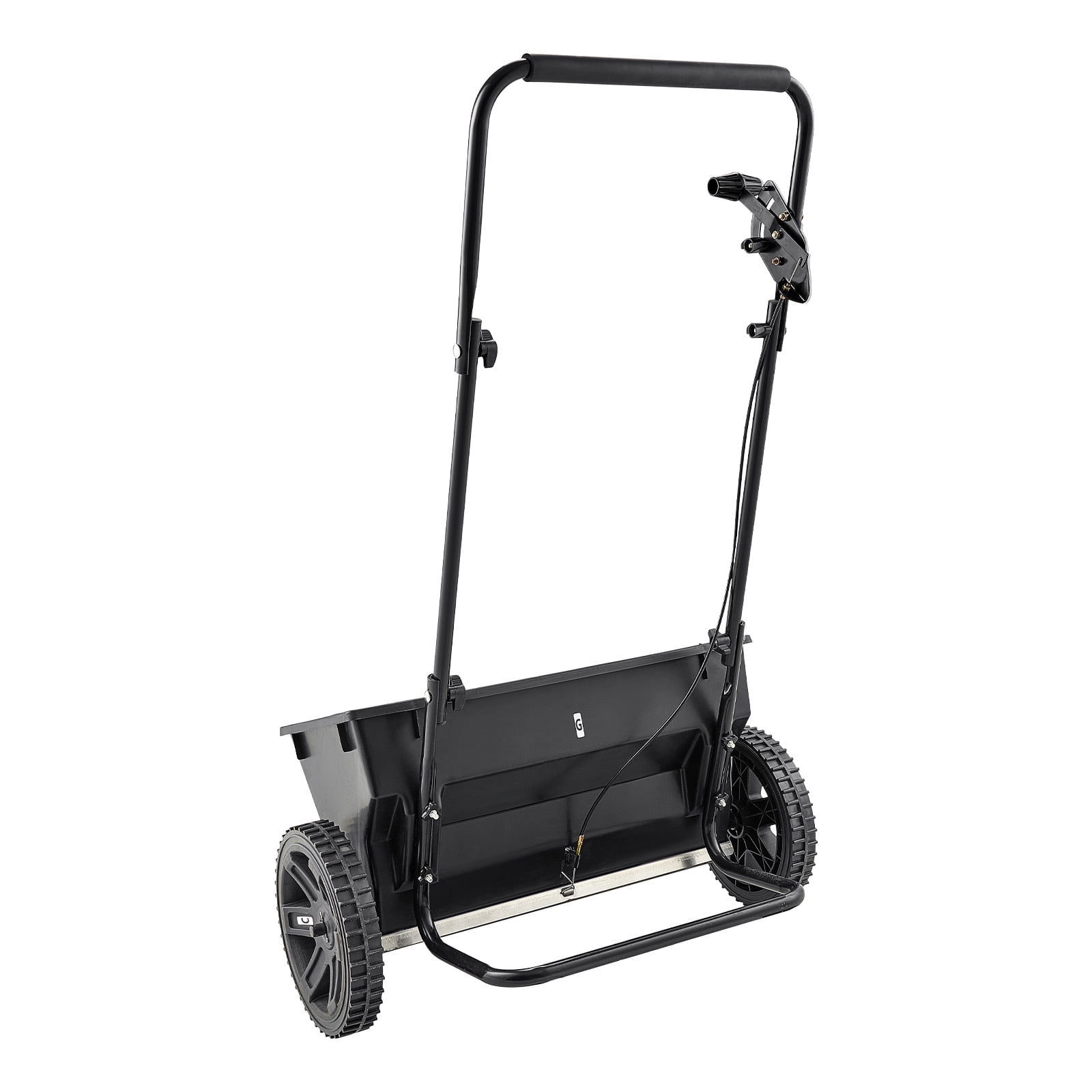 KFFKFF Walk-Behind Push Spreader, 50 lbs Capacity, Drop Spreader with ...