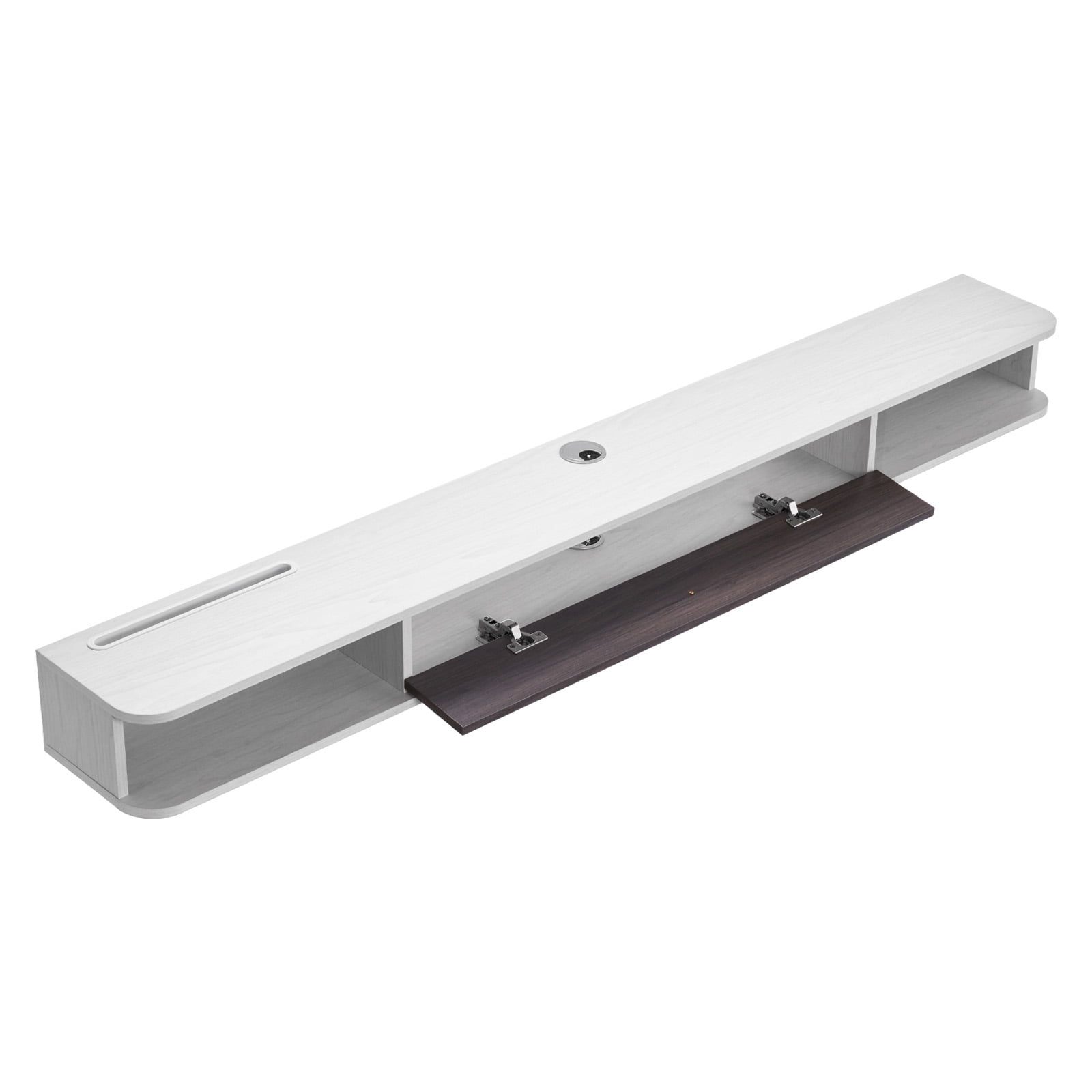 KFFKFF Wall-Mounted TV Stand, 70-inch Entertainment Hub with Wire ...