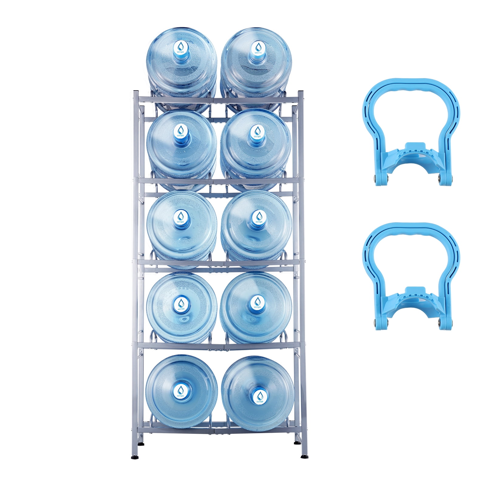KFFKFF Water Bottle Storage Rack, 5-Tier, Dual-Row Design, Accommodates ...