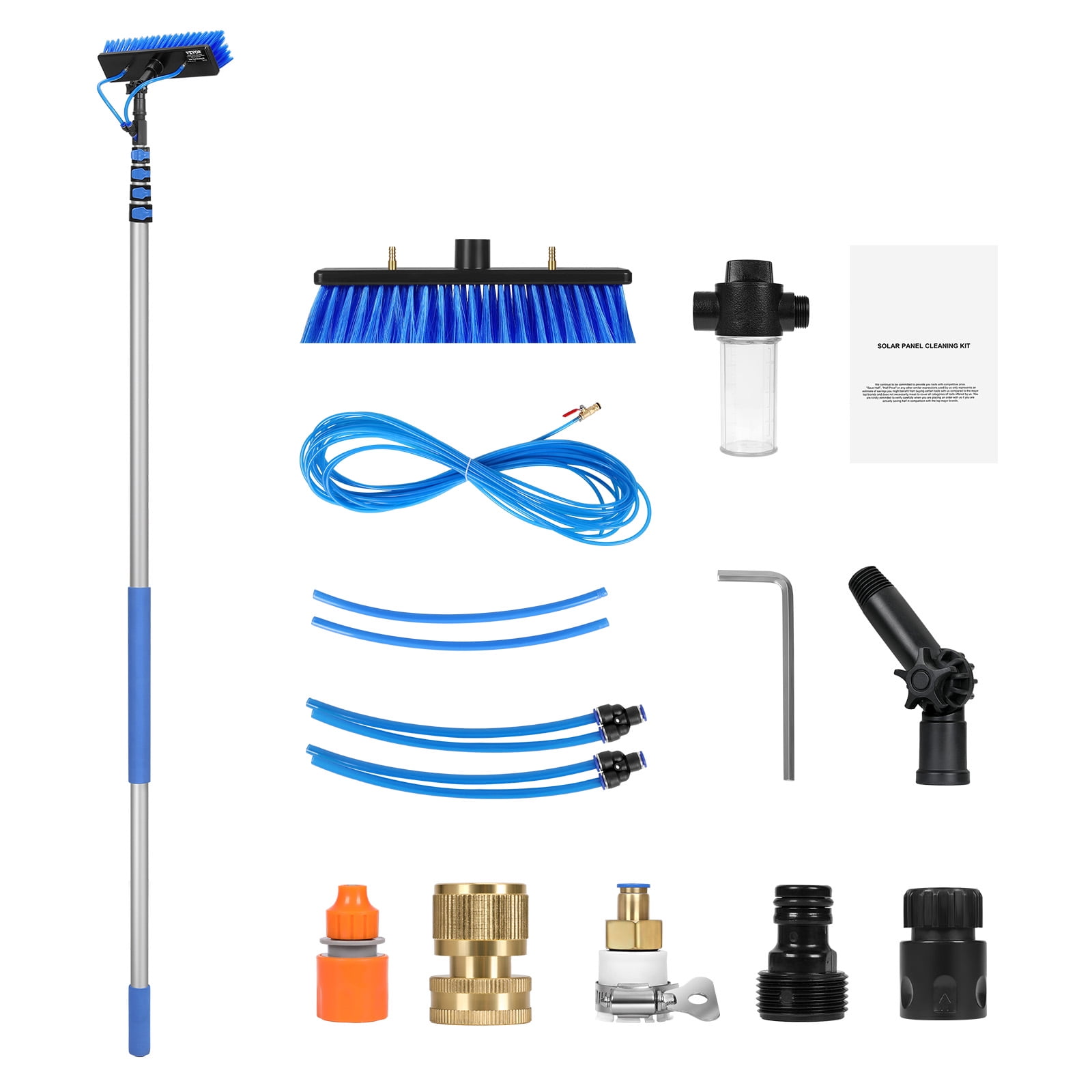 KFFKFF Water Fed Pole Kit, 30FT Solar Panel Maintenance Rod with ...