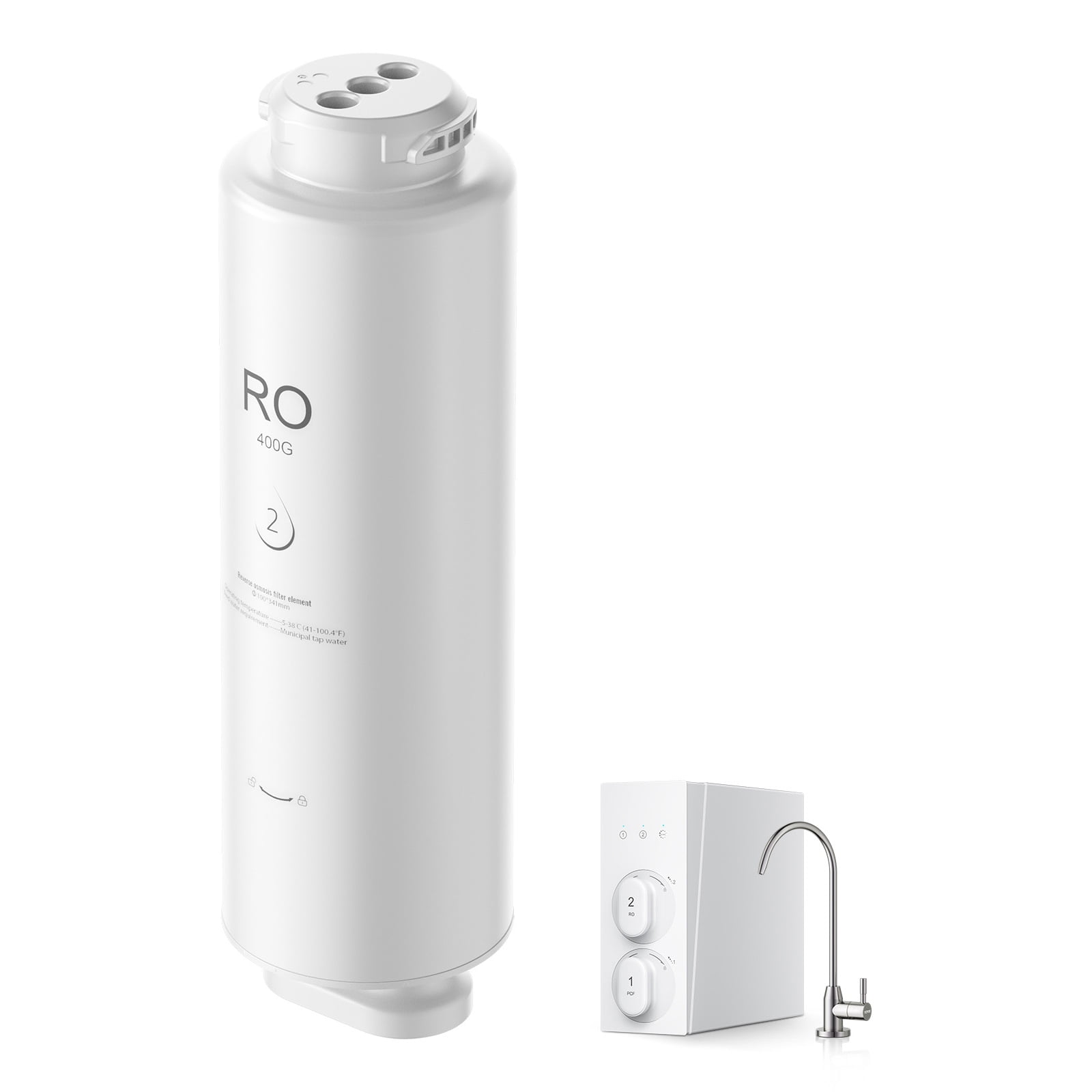 KFFKFF Water Purification System, 400 GPD 9-Phase Water Filtration ...