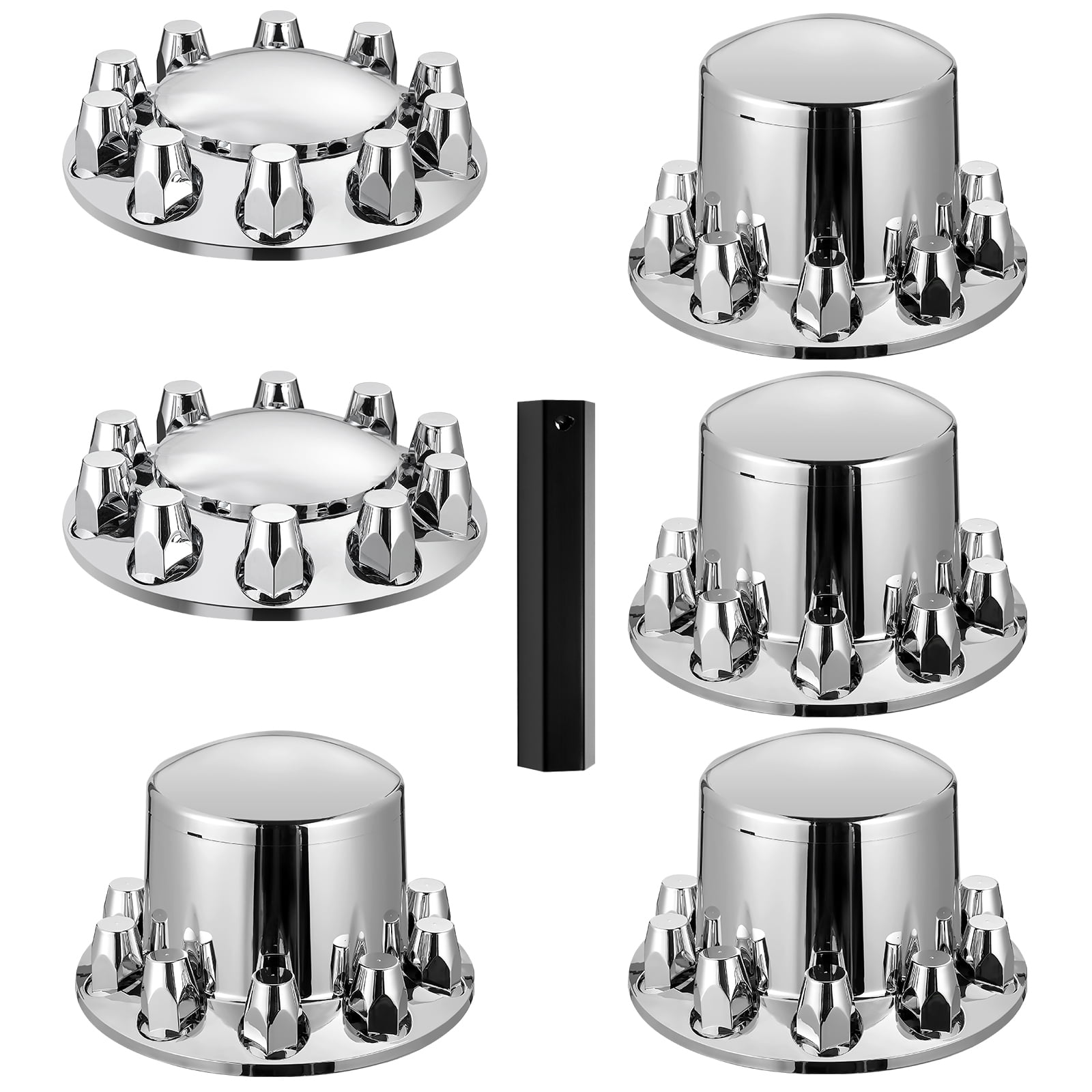 KFFKFF Wheel Covers for Both Front and Rear Axles, Universal Semi Truck ...