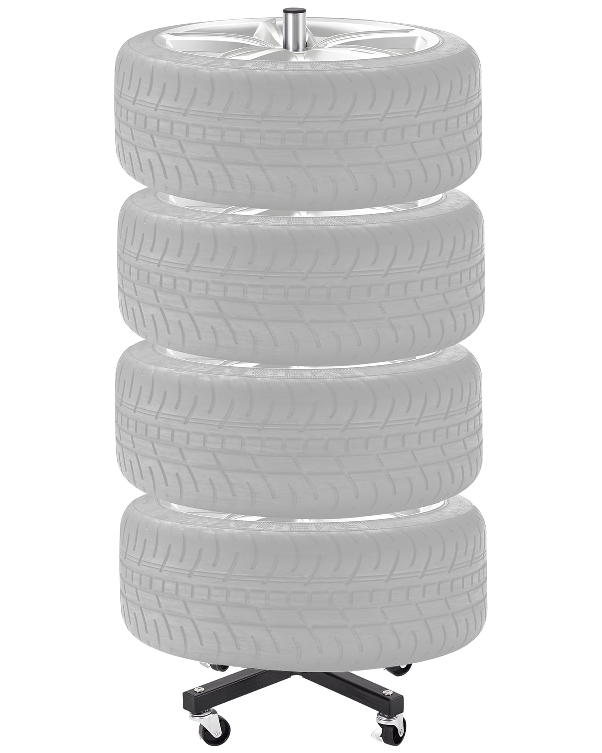 KFFKFF Wheel Rack on Casters, Robust Steel Wheel Stand for 4 Wheel and ...