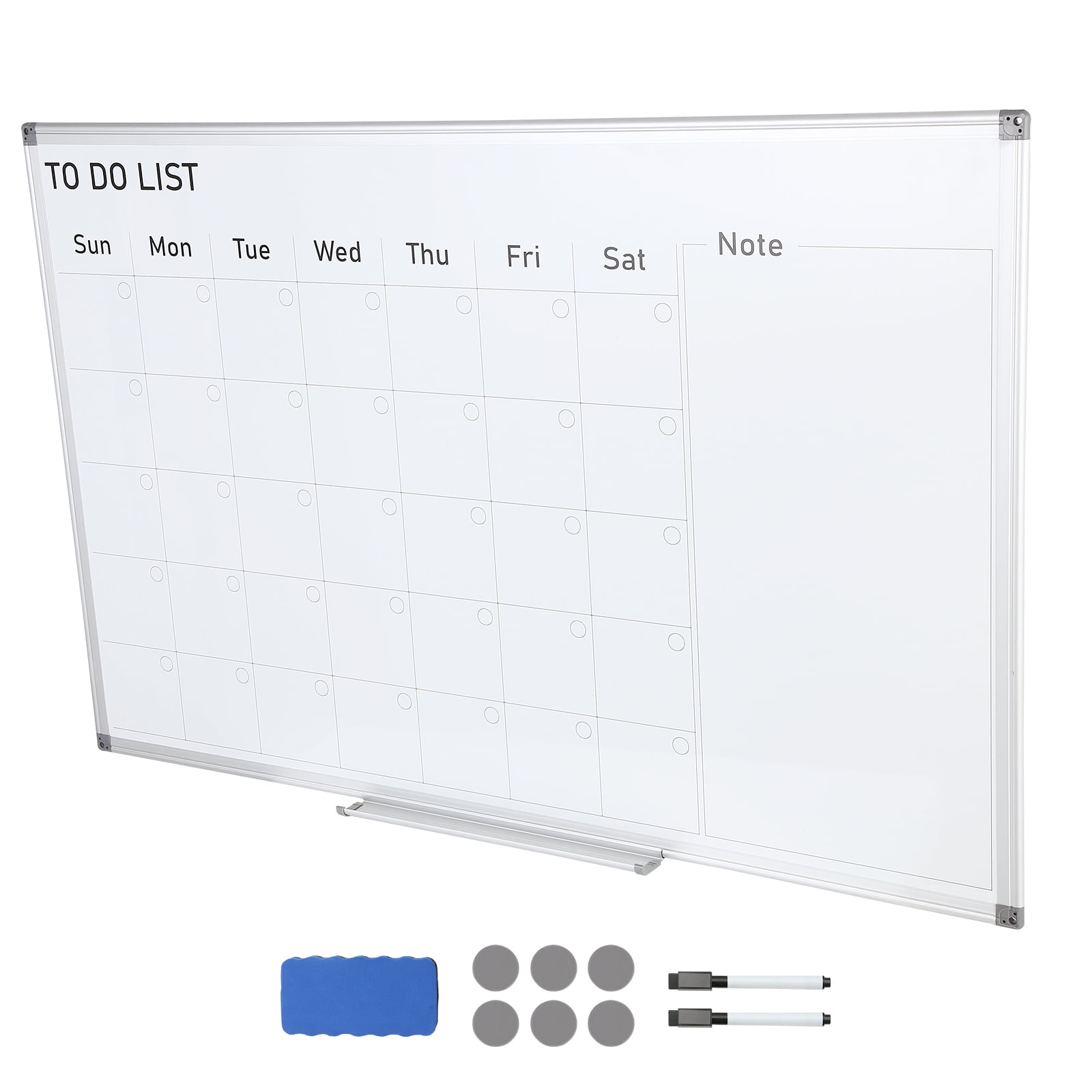 KFFKFF Whiteboard Calendar, Dimensions 36 x 24 Inches, Wall-Mounted ...