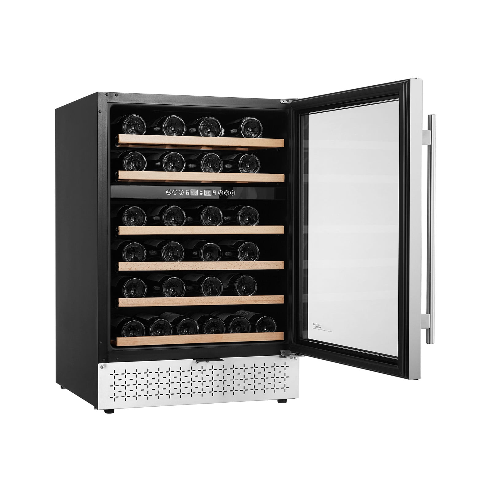 KFFKFF Wine Chiller, 46 Bottle Two-Zone Wine Refrigerator, Integrated ...