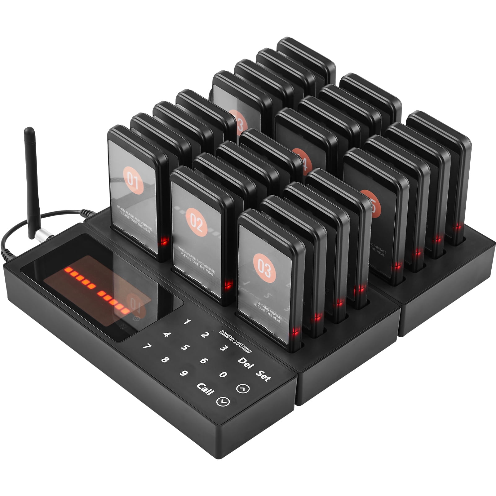 KFFKFF Wireless Pager System for Restaurants, 400m Long-Range Queue ...