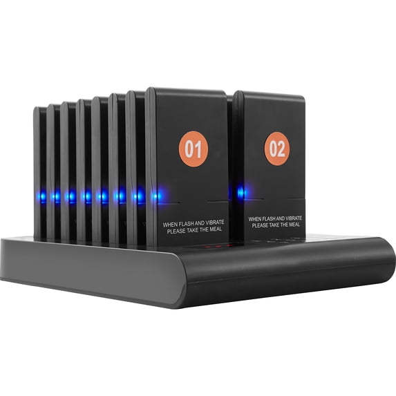 KFFKFF Wireless Paging System for Restaurants, 500m Long-Range Queue ...