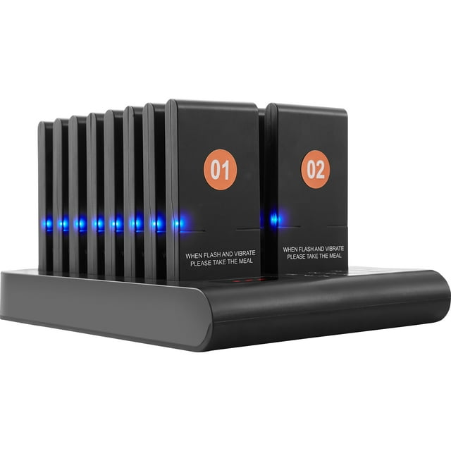 KFFKFF Wireless Paging System for Restaurants, 500m Long-Range Queue ...