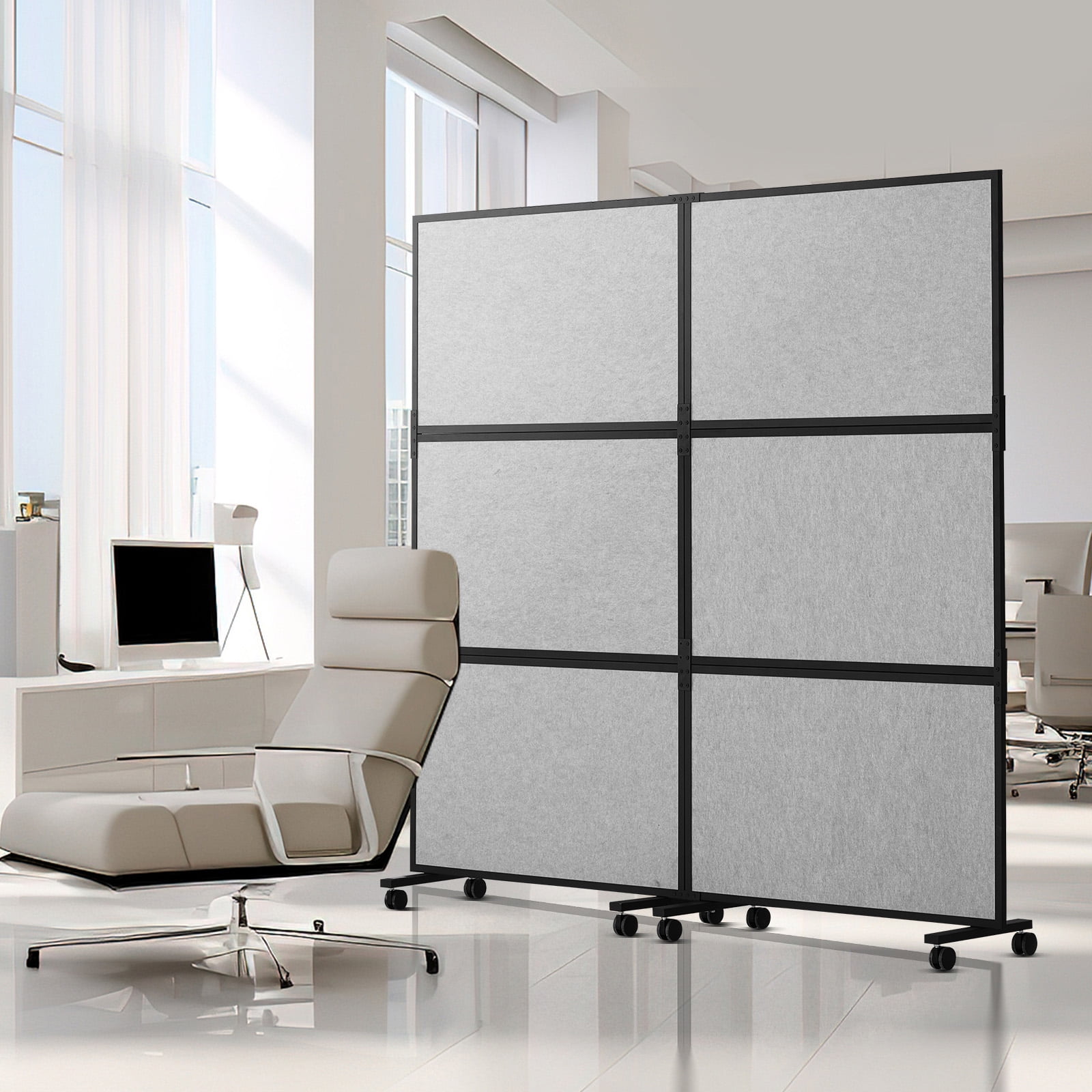 KFFKFF Workspace Barrier, Dual Panel Room Partition, Independent ...