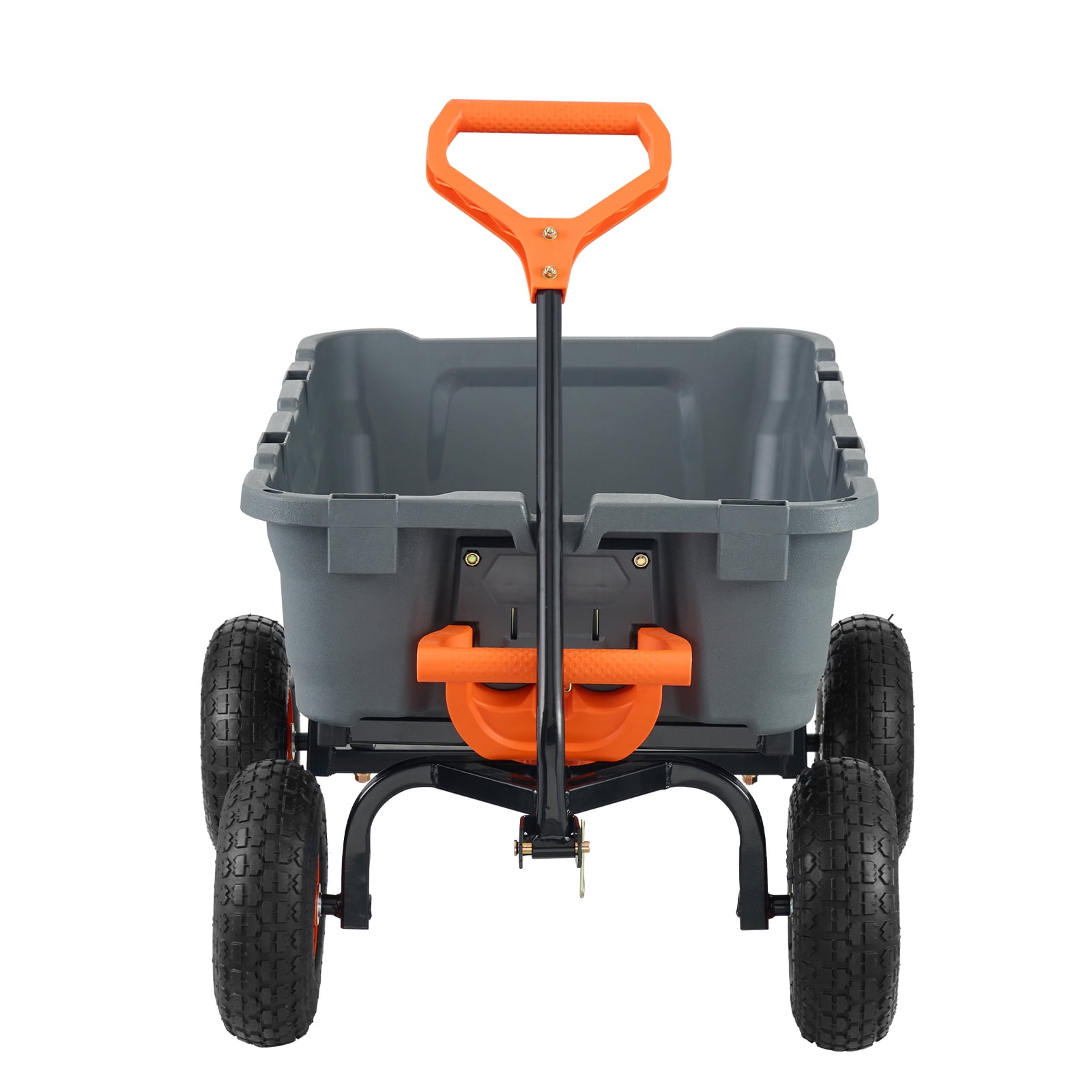 KFFKFF Yard Trolley, Sturdy Polyethylene Dump Trolley with Easy-to ...