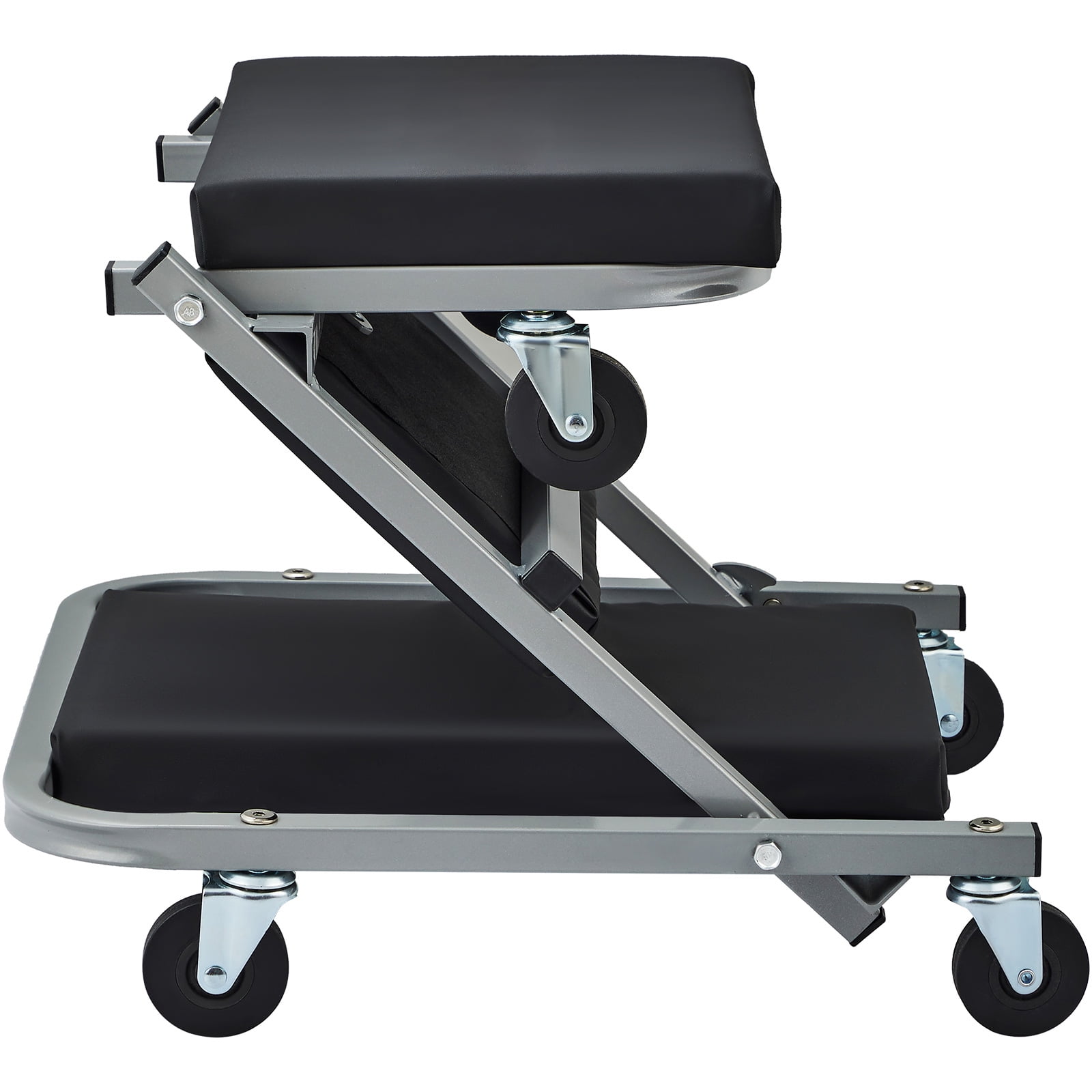 KFFKFF Z-Creeper Seat, Dual Functionality Rolling Foldable Auto Creeper ...