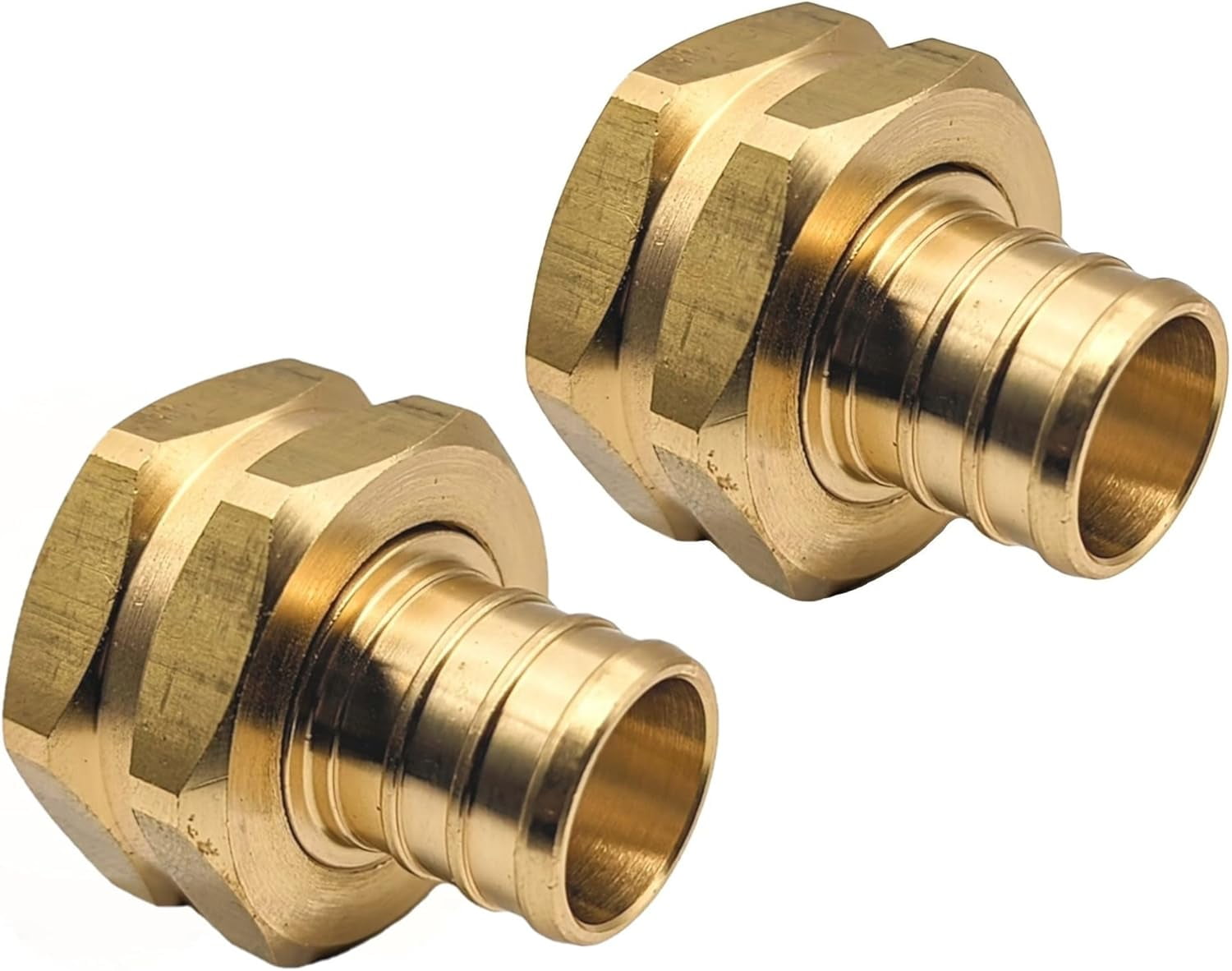 KFHARS-(2 Pack) Brass Garden Hose Adapter Swivel Fitting, 3/4\u201d PEX ...