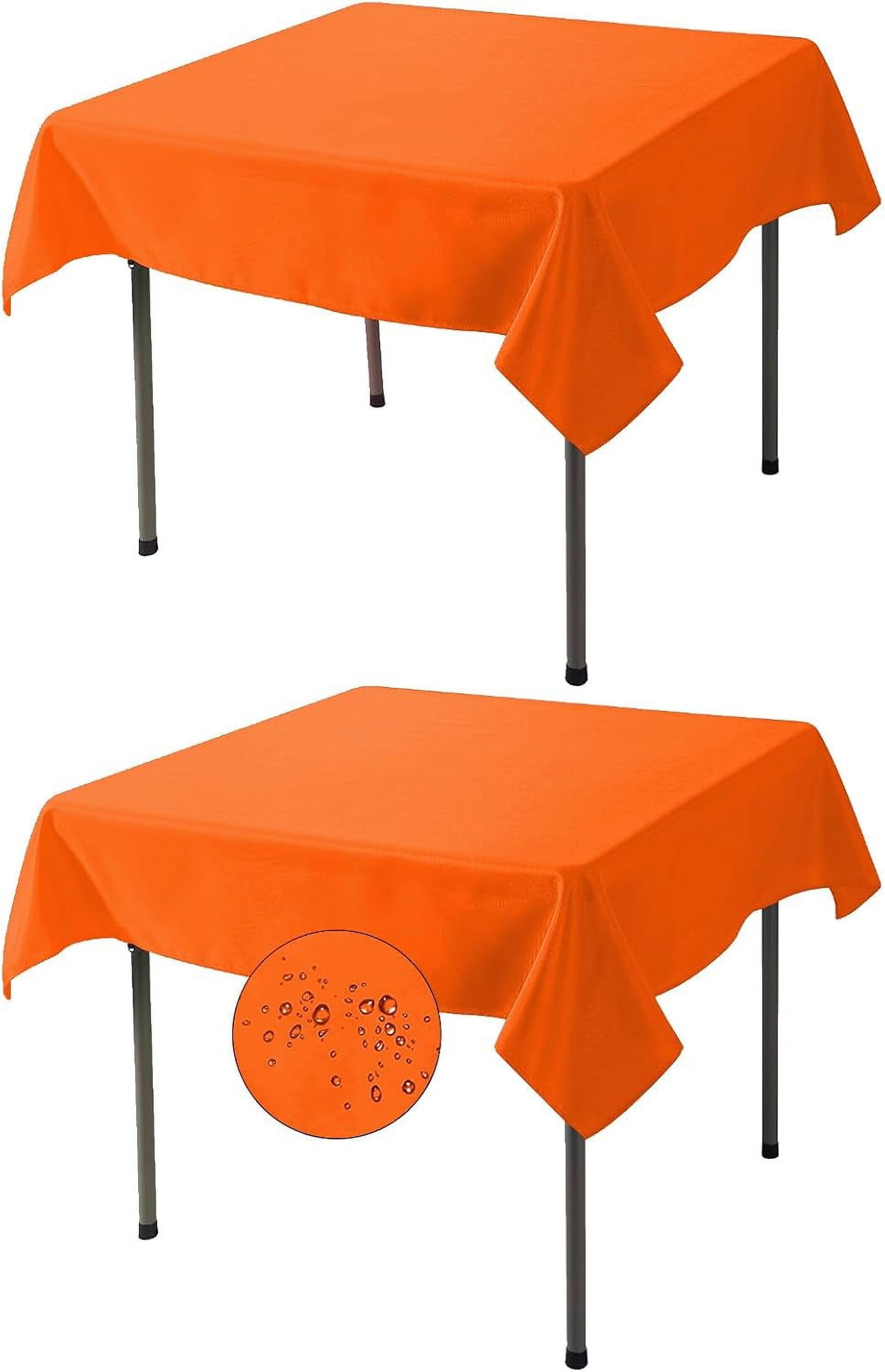 KFHARS-2 Pack Waterproof Square Tablecloth, 52x52 Inch, Stain Resistant ...
