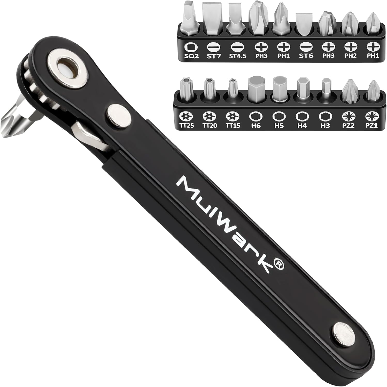 KFHARS-20-Piece Right Angle Screwdriver Set, 1/4" Mini Ratchet with ...