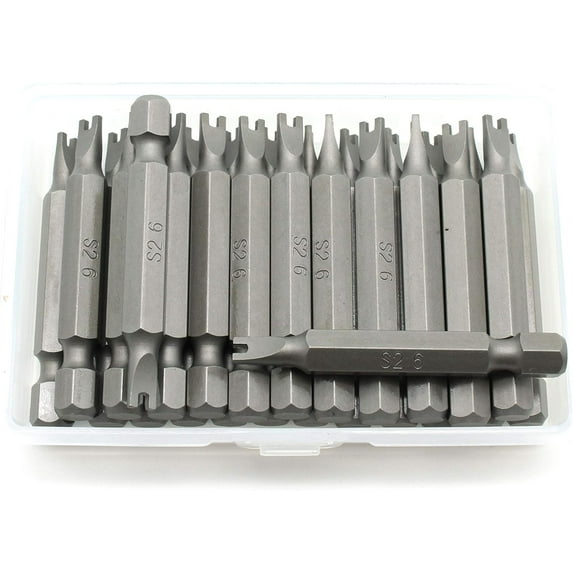 KFHARS-25 pc Spanner #6 2 Inch Screwdriver Insert Bits, Durable S2 Steel, with Heavy Duty ...