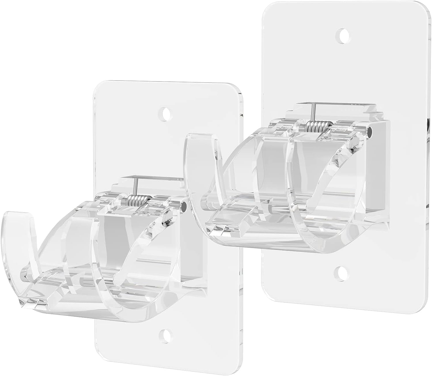 KFHARS-2PCS No Drill Curtain Brackets, Self-Adhesive Rods, Adjustable ...