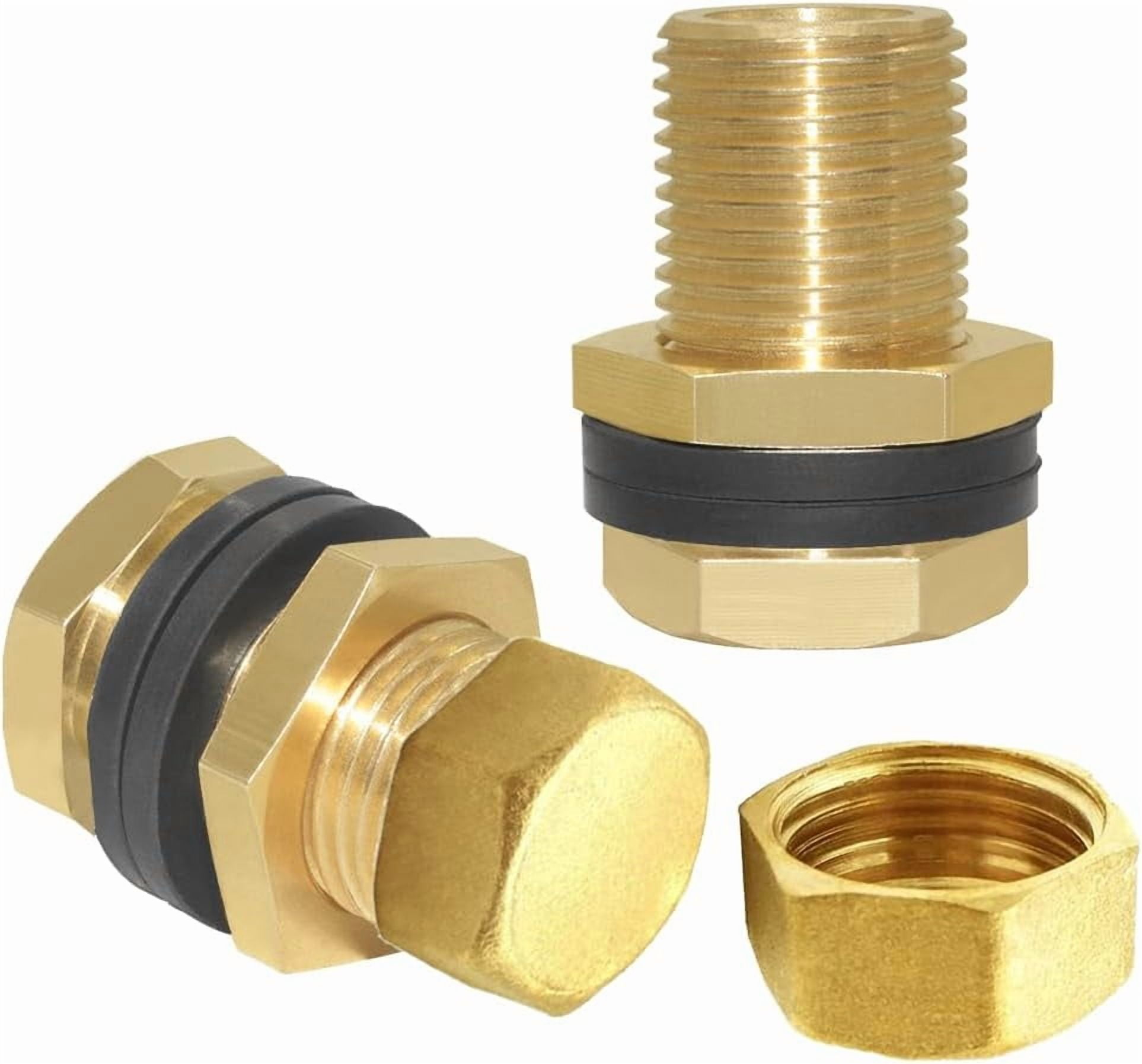 KFHARS-2Set Brass Male Bulkhead Kit Include 1/4" NPT Female 1/2" Male ...