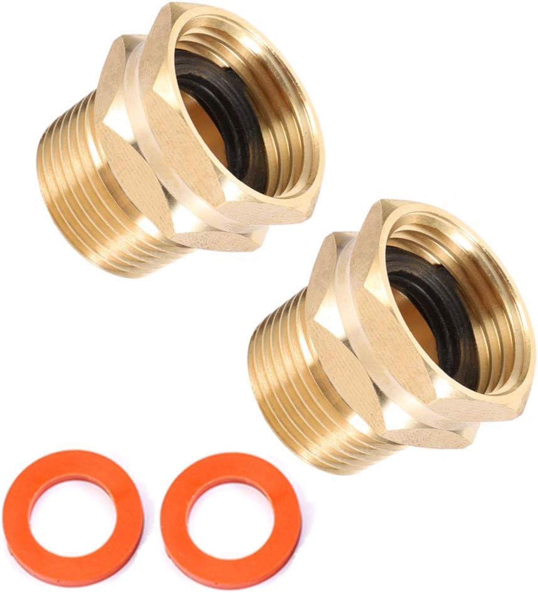 KFHARS-Brass Garden Hose Adapter, 3/4” GHT Female x 3/4” NPT Male ...