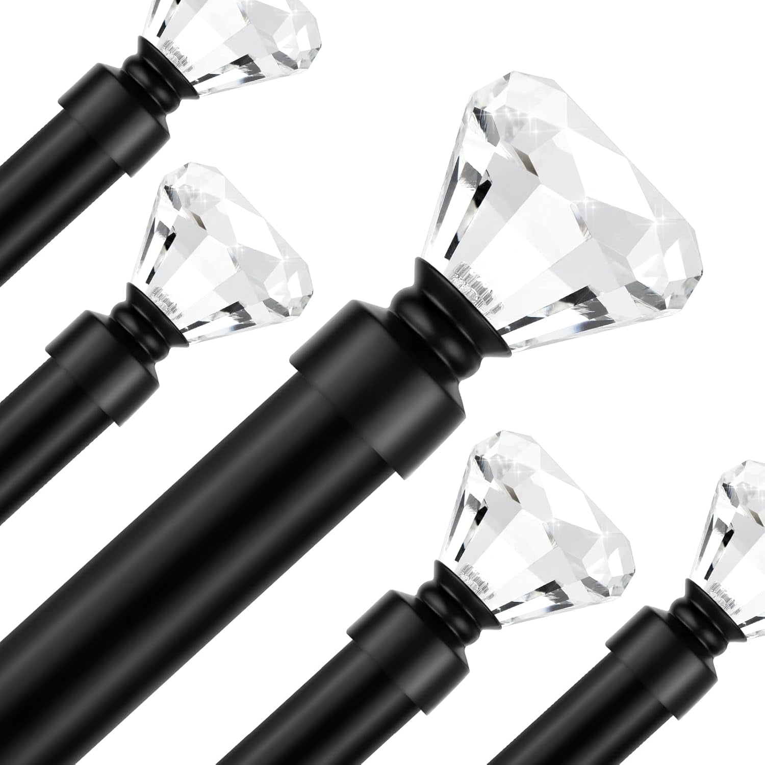 KFHARS-Curtain Rod For Window 30-40 inch, Black Curtain Rods With ...