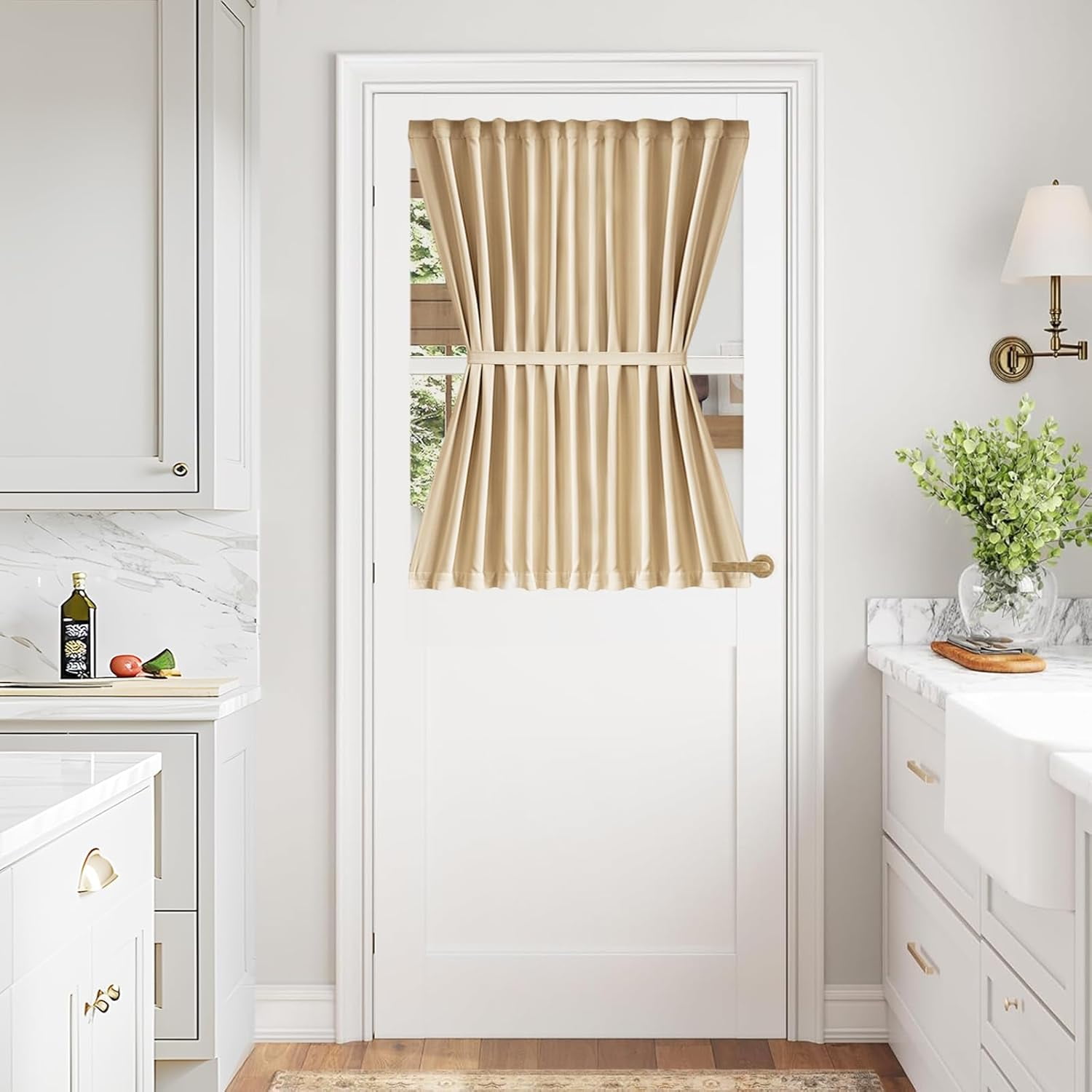 KFHARS-French Door Curtain Panels for Entry Door Foyer, Privacy Not See ...