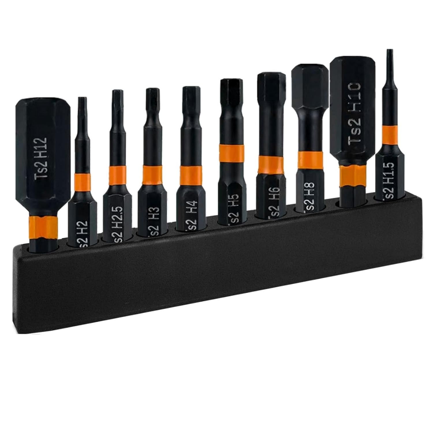 KFHARS-Hex Drill Bit Set, 10PCS S2 Steel Magnetic Allen Bit Set (H1.5 ...