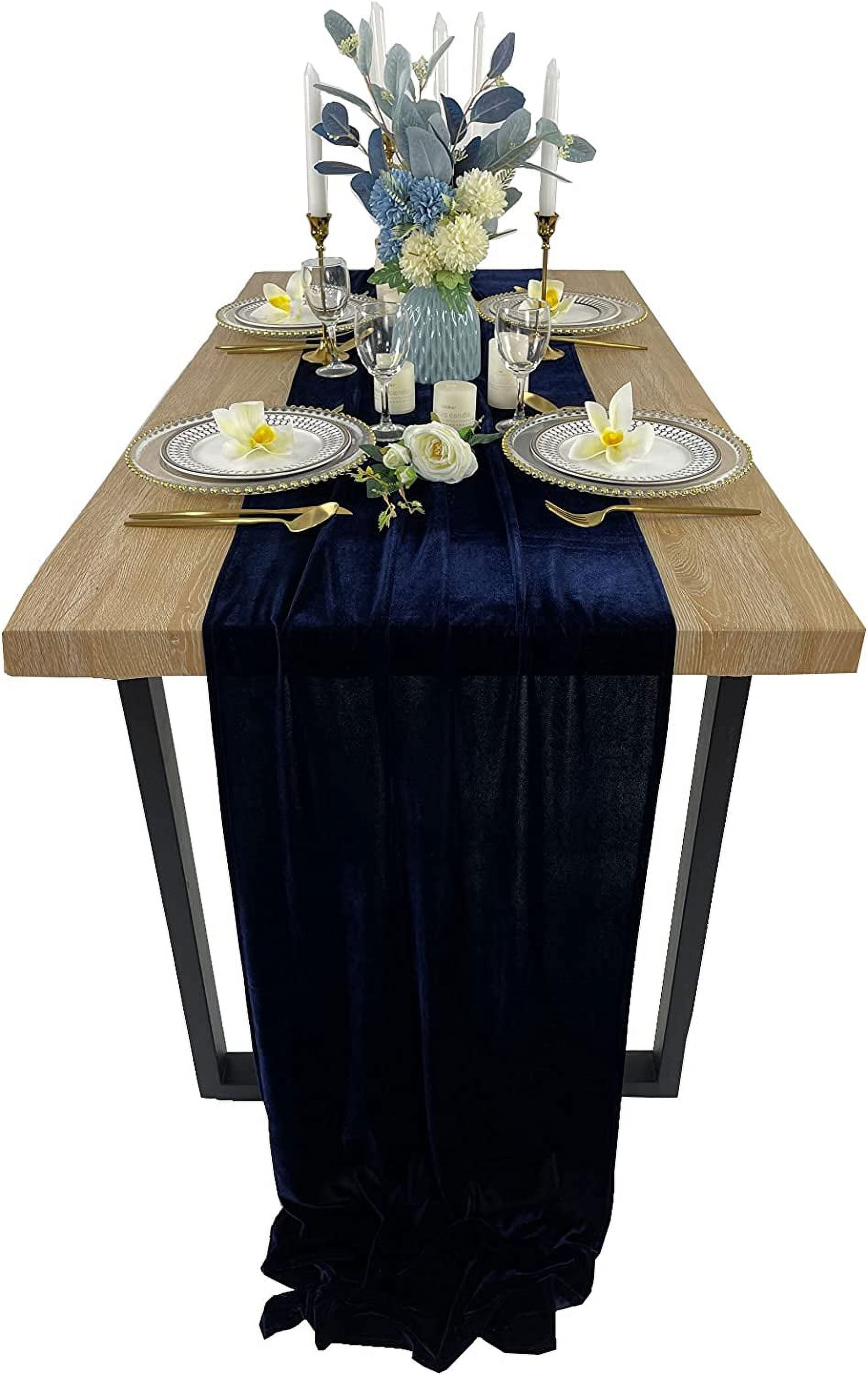 KFHARS-Luxurious Velvet Table Runner, 10ft Wedding Reception ...