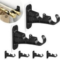 KFHARS-No Drill Double Curtain Rod Brackets, 6-Pack Black Self Adhesive ...