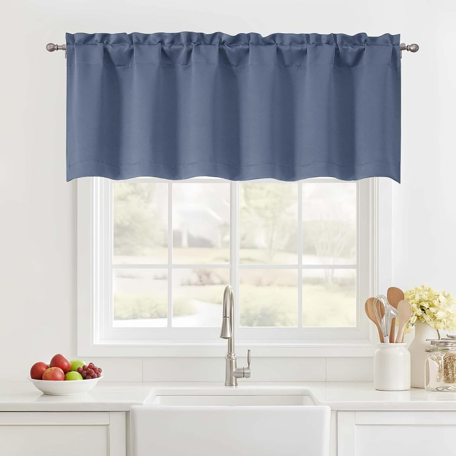 KFHARS-Valance for Windows 18 Inch Length, Thermal Insulated Short ...