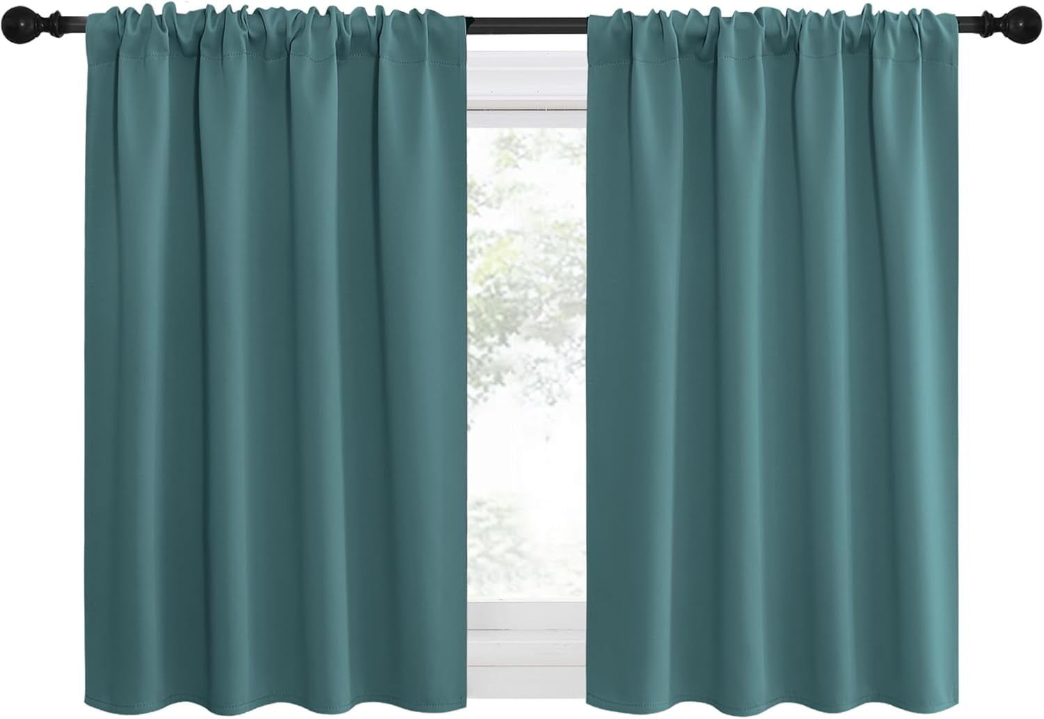 KFHDRS-RV Blackout Curtains for Camper Windows, Sea Teal, 34" x 36 ...