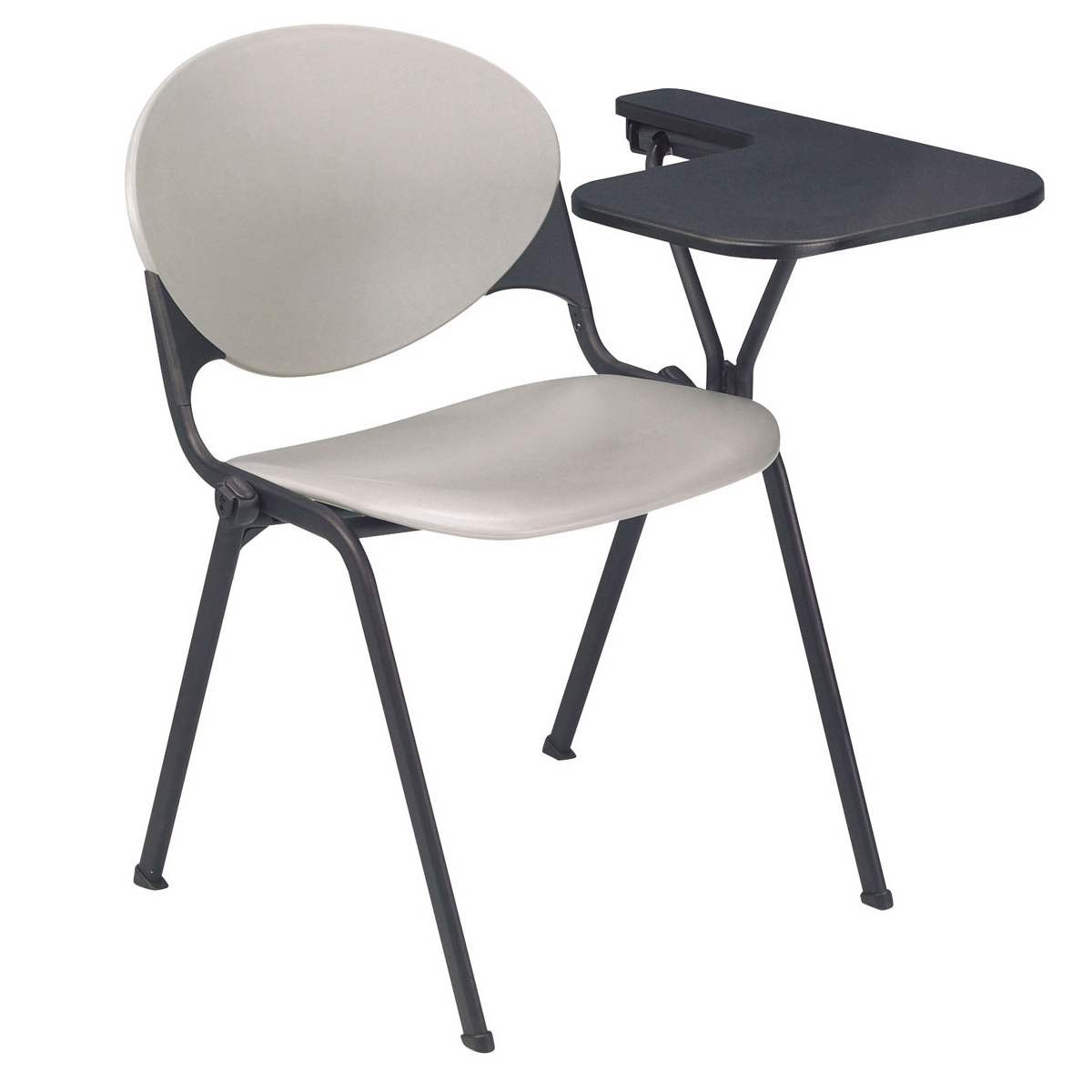KFI Polypropylene Stacking School Chair - Left Writing Tablet - Grey ...
