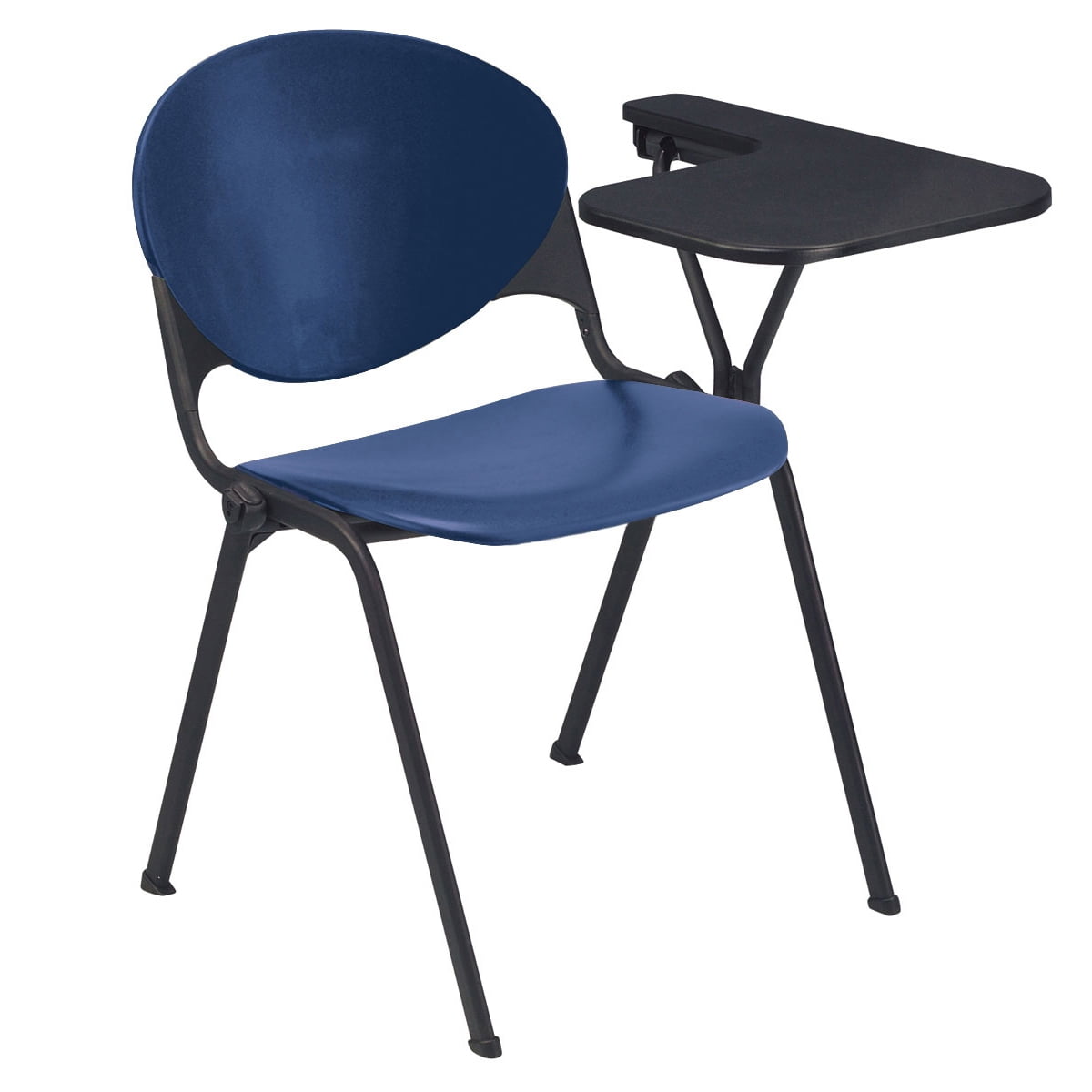 KFI Stacking School Chair, Writing Tablet, Navy Finish, Left Tablet ...