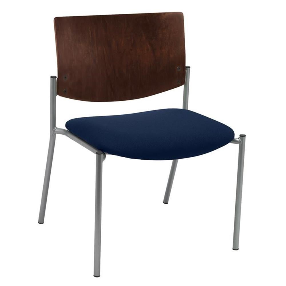 KFI Studios Evolve Big & Tall Dining Chair, Chocolate Wood Back, Navy Seat - Walmart.com