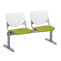 KFI Studios KOOL 3 Seat Reception Bench, White Back, Avocado Seat ...