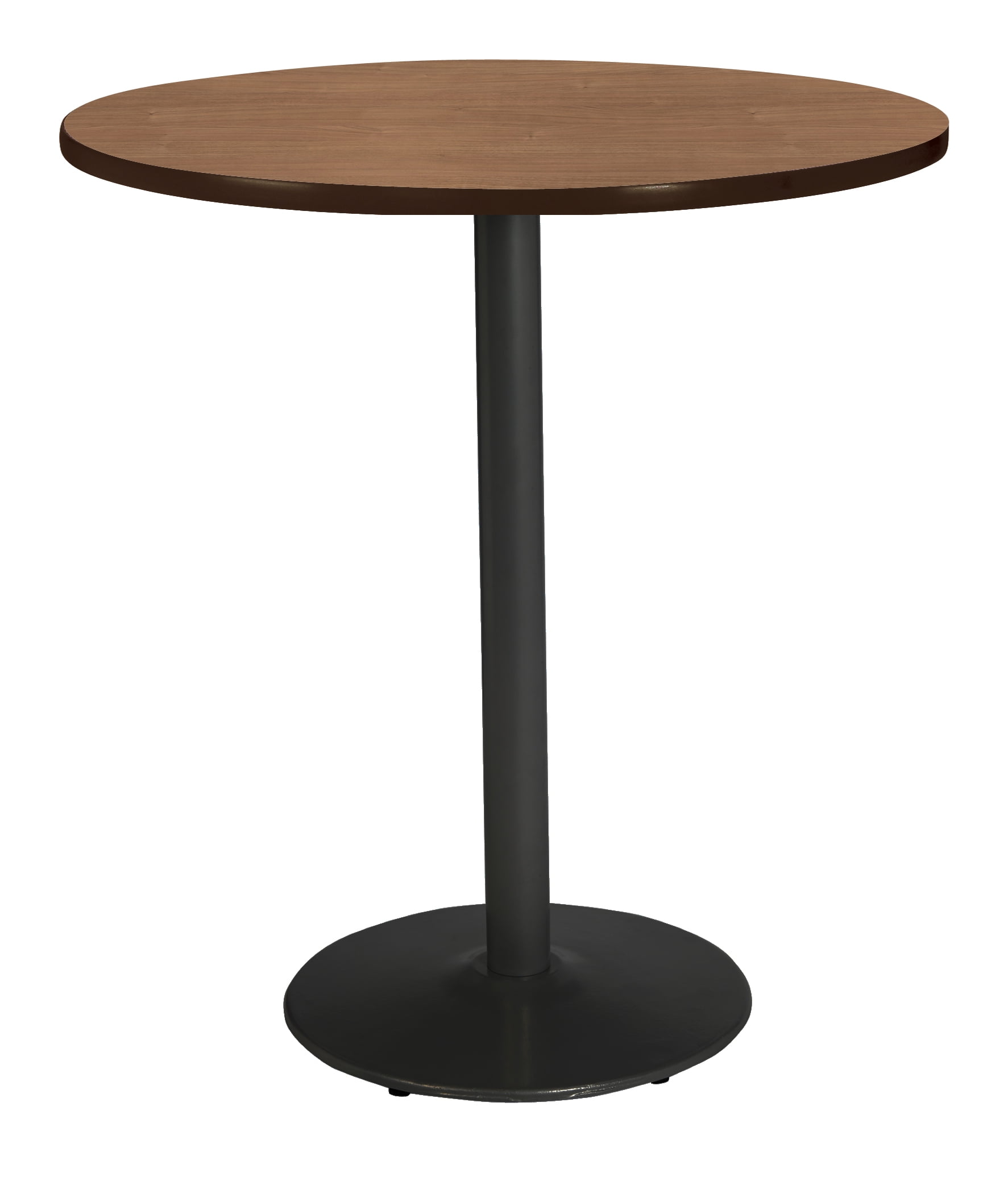 KFI Studios Mode 3.5' Round Bistro Table, River Cherry, Black Base ...