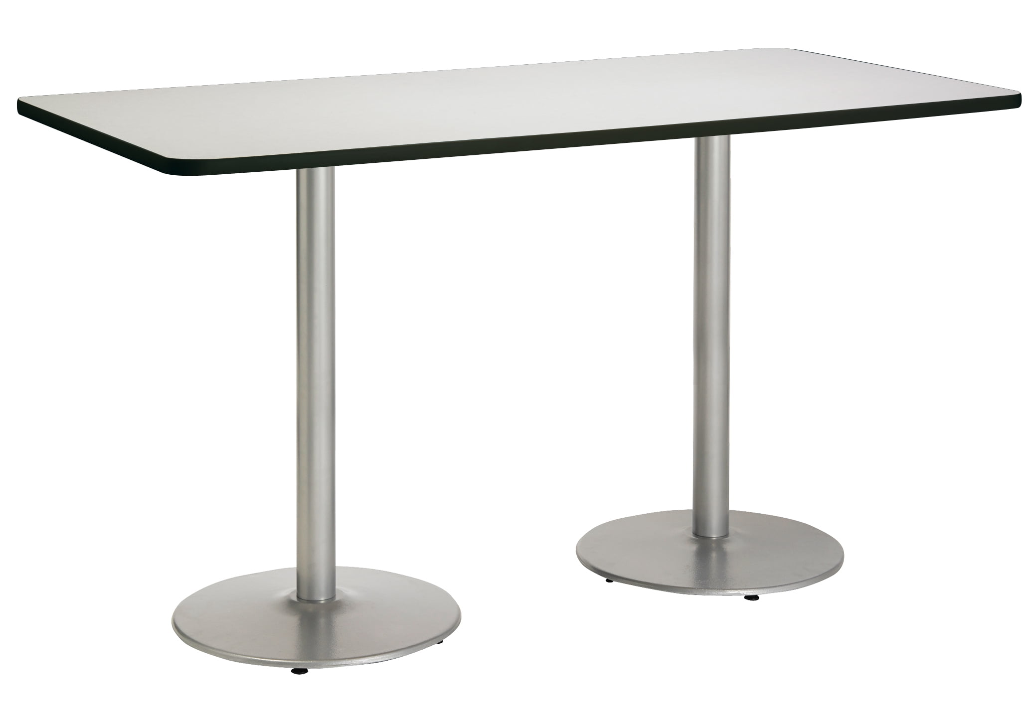 KFI Studios Mode 3.5' x 6' Bistro Table, Crisp Linen, Silver - Walmart.com
