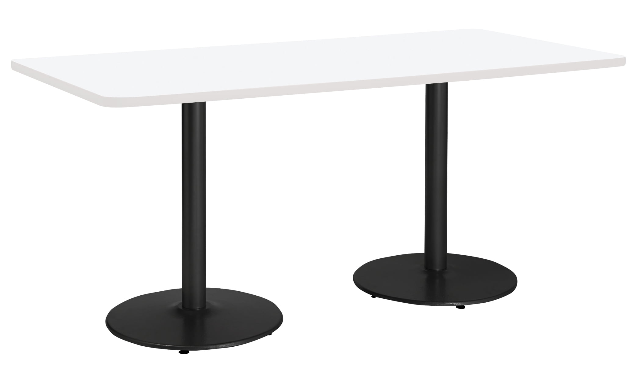 KFI Studios Mode 3.5' x 8' Dining Table, Designer White, Black ...
